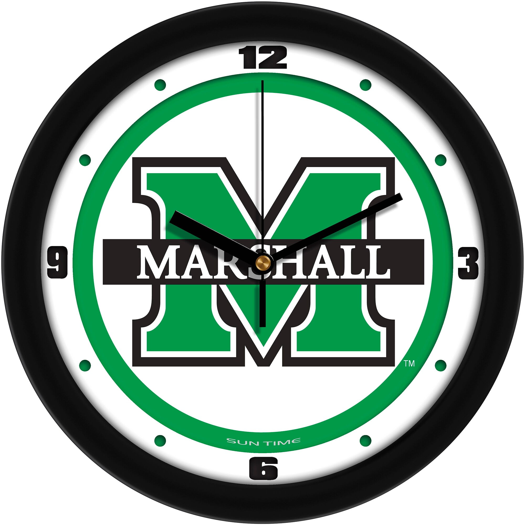 Marshall Thundering Herd 11.5'' Suntime Premium Glass Face Traditional ...