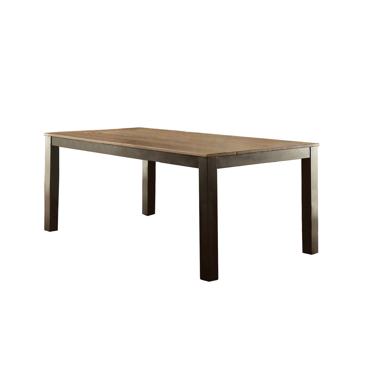 Marshall Transitional Style Dining Table, Rustic Oak Finish - Walmart.com