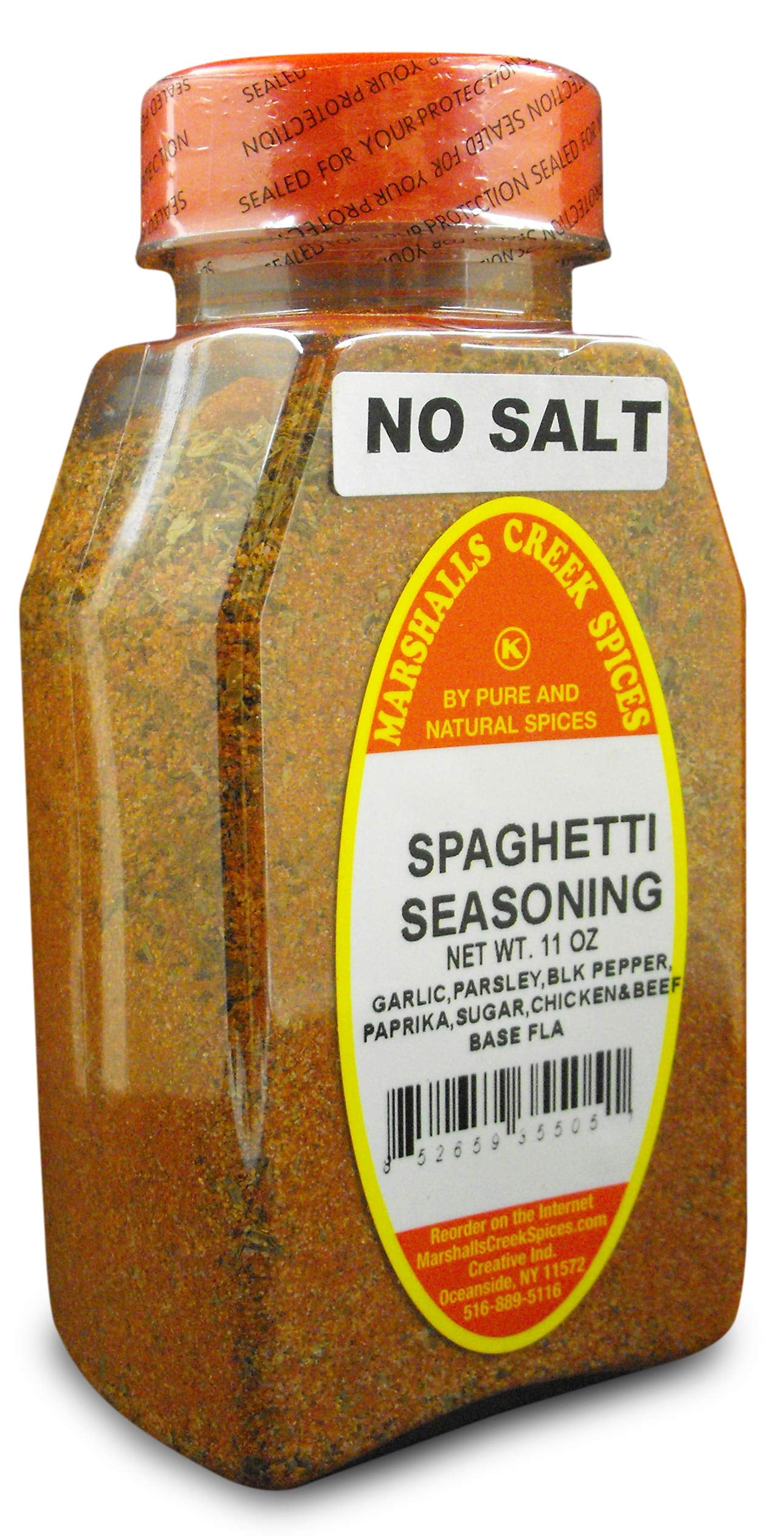 Marshalls Creek Spice Co. TSF6 Spaghetti Seasoning, No Salt, 11 Ounce ...