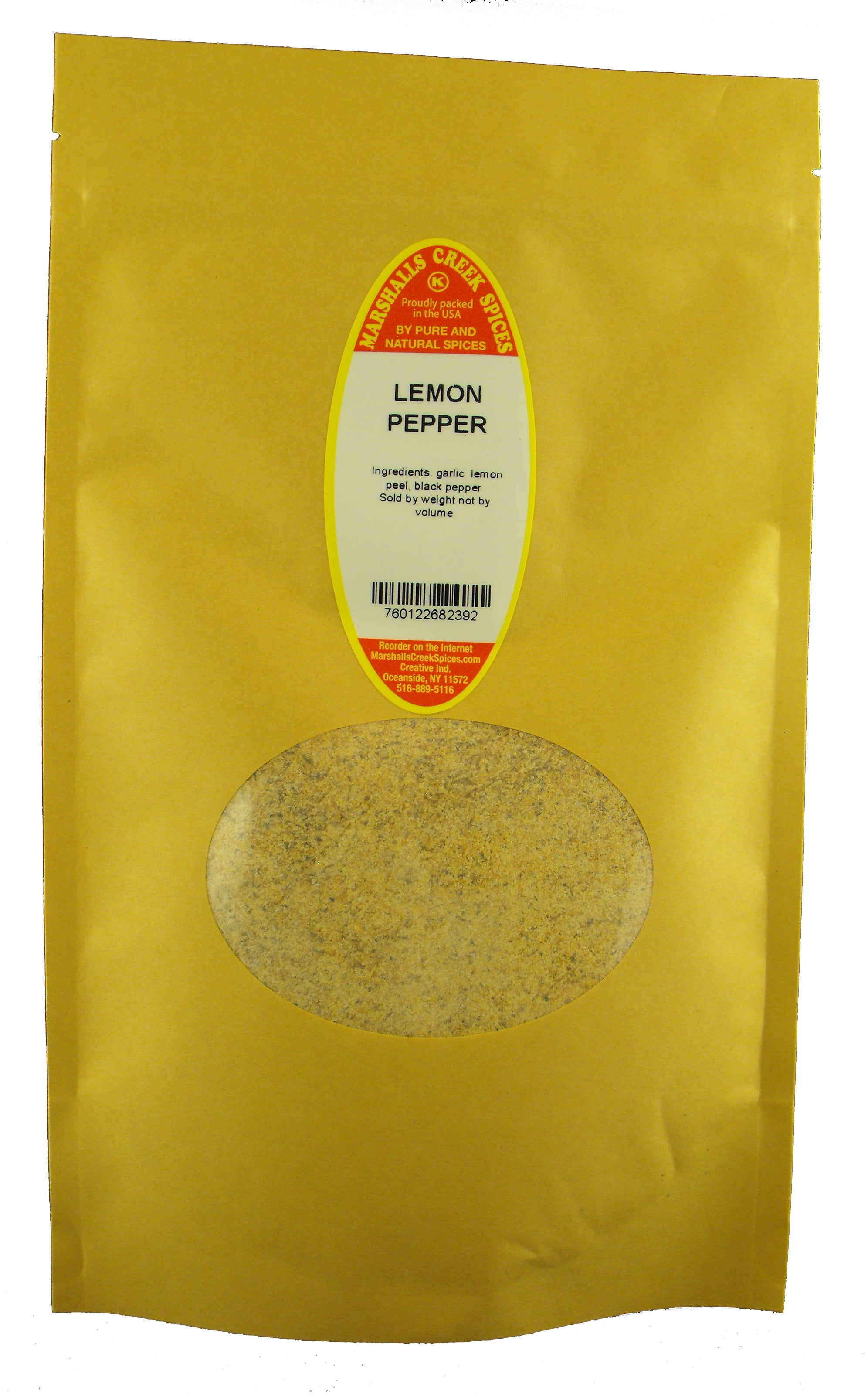 Marshalls Creek Spices LEMON PEPPER SEASONING NO SALT 8 oz. Kraft Stand ...