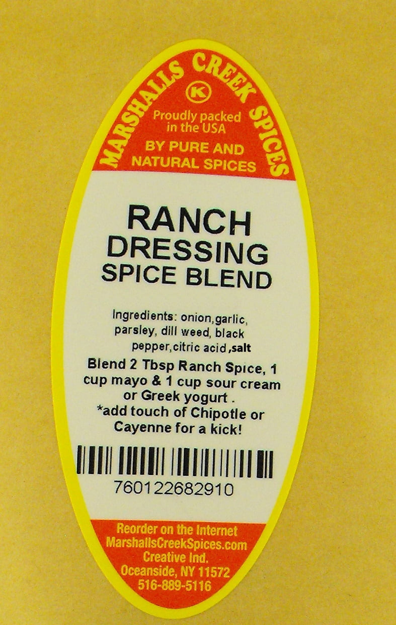 Marshalls Creek Spices RANCH DRESSING SPICE BLEND 11 oz. Kraft Stand Up ...