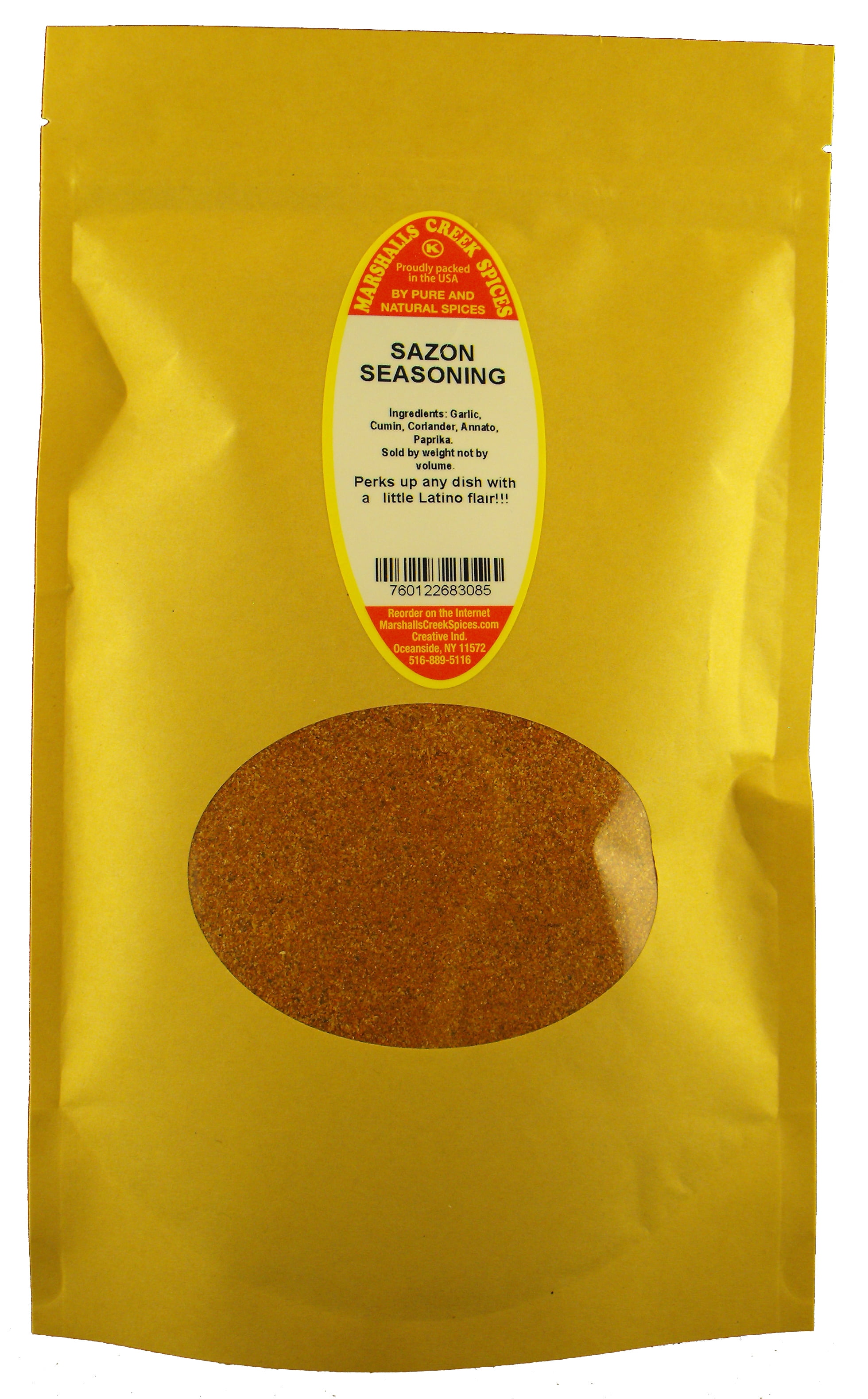 Marshalls Creek Spices SAZON SEASONING NO SALT, WITH ANNATO 11 oz ...