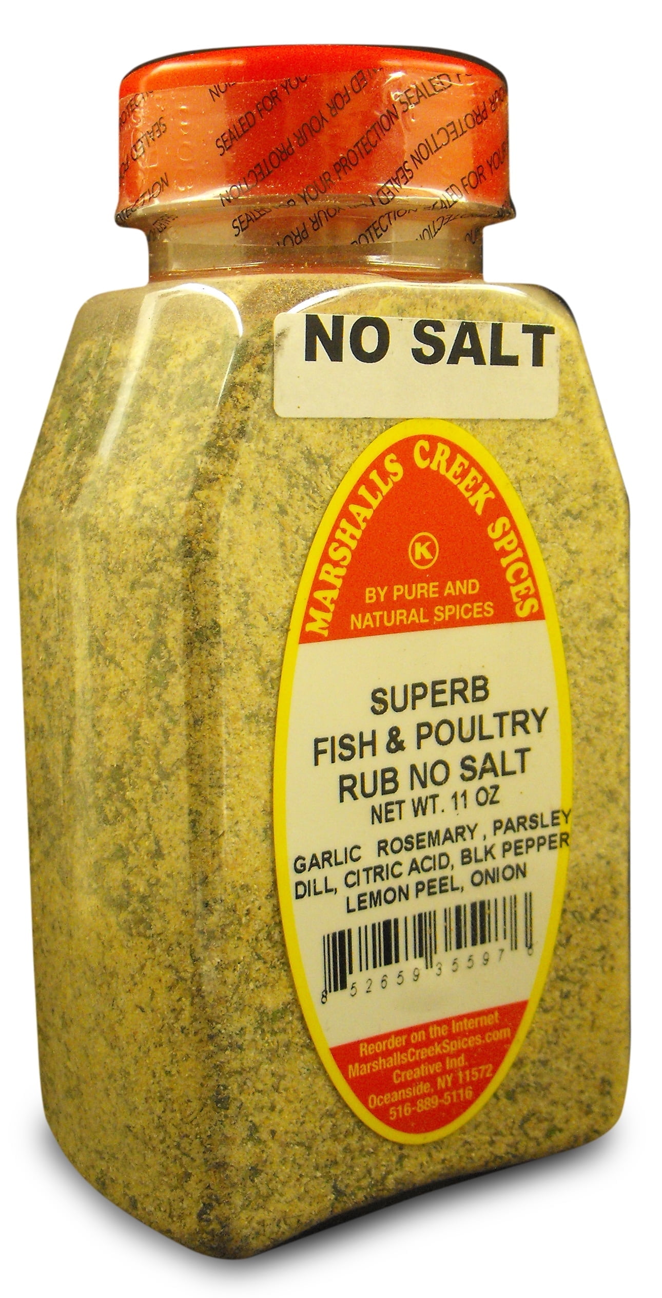 Marshalls Creek Spices SUPERB FISH AND POULTRY RUB NO SALT 11 ounce ...