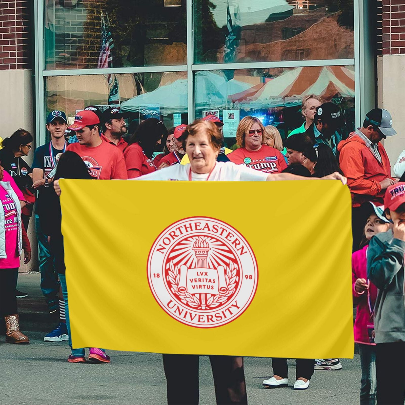 Marsheng Northeastern University Logo Banner Breeze Flag Outdoor Flags ...