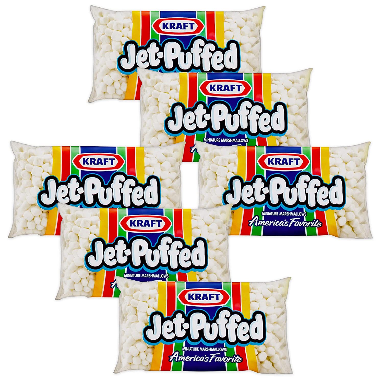 Marshmallow Bits - 6 Pack Bulk Bundle Jet Puffed ature Mallow (60 oz ...