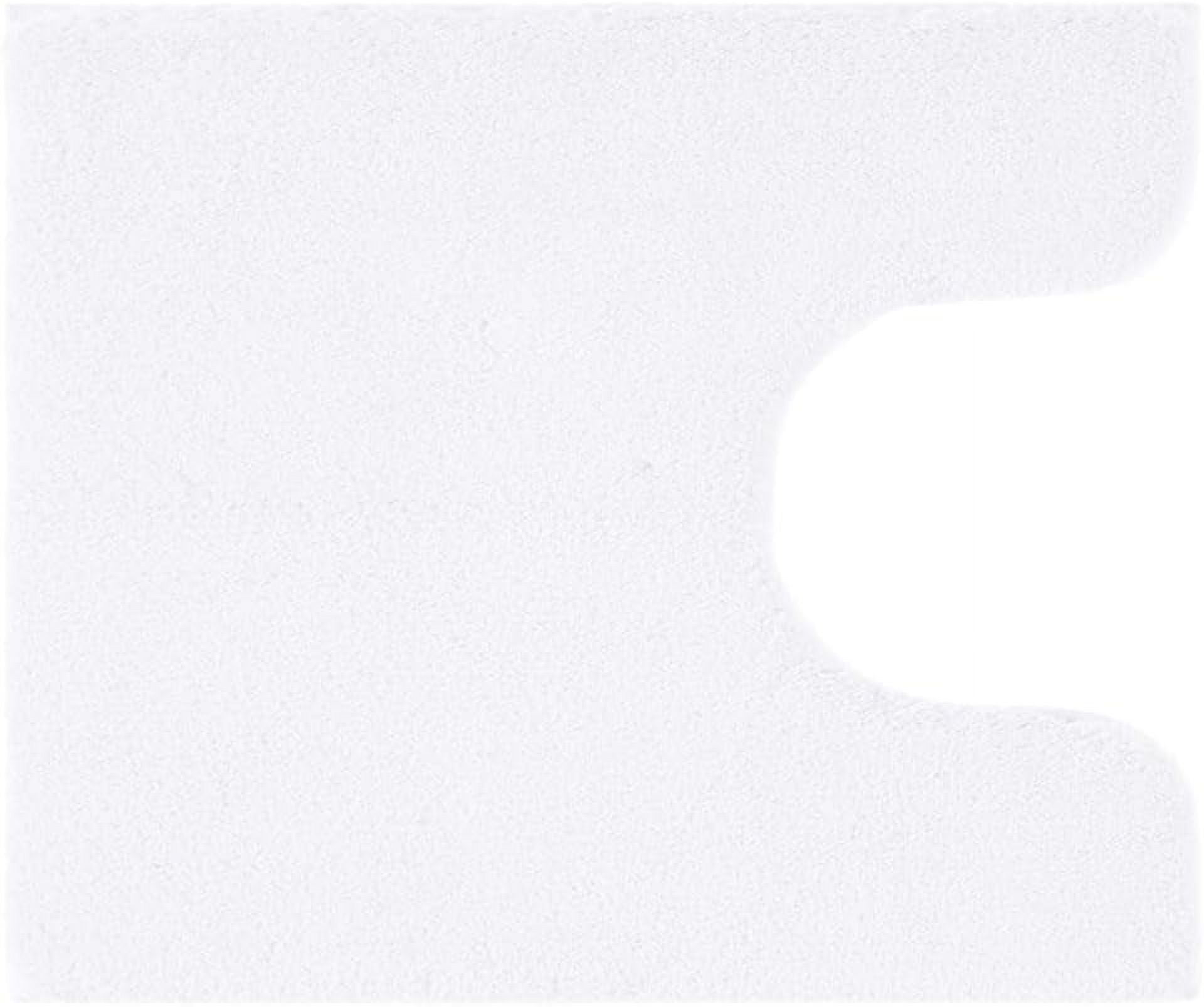 Marshmallow Contour Bathroom Rug U-Shaped All Around Toilet with Non ...