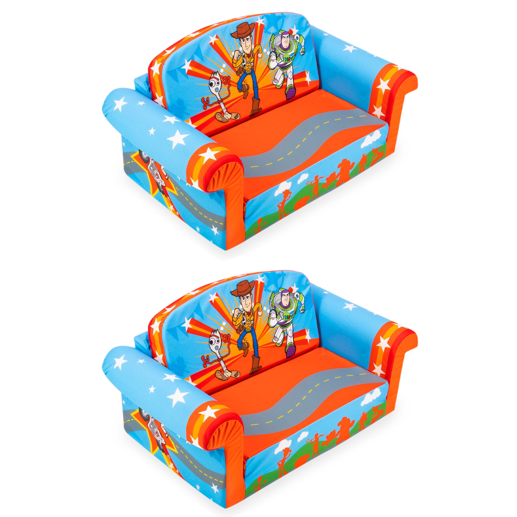 Marshmallow Furniture 2 Pack 2-in-1 Flip Open Foam Sofa Bed, Toy Story ...