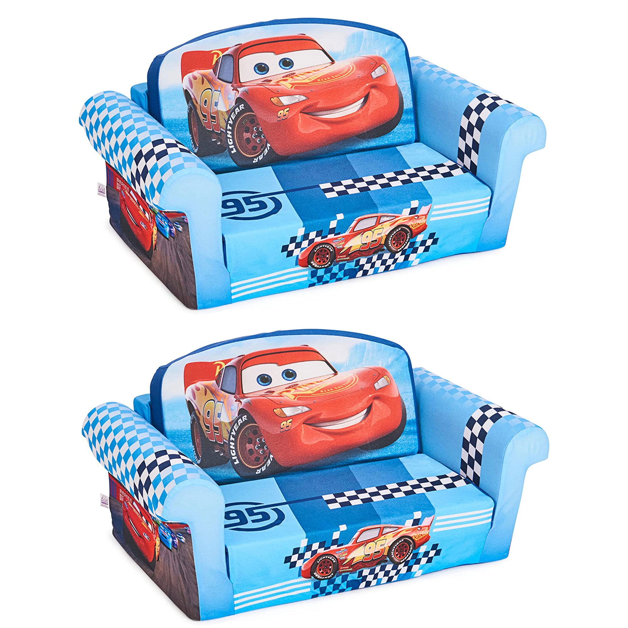Marshmallow Furniture 2 Pk Kids 2-in-1 Flip Open Foam Couch Sofa Bed ...