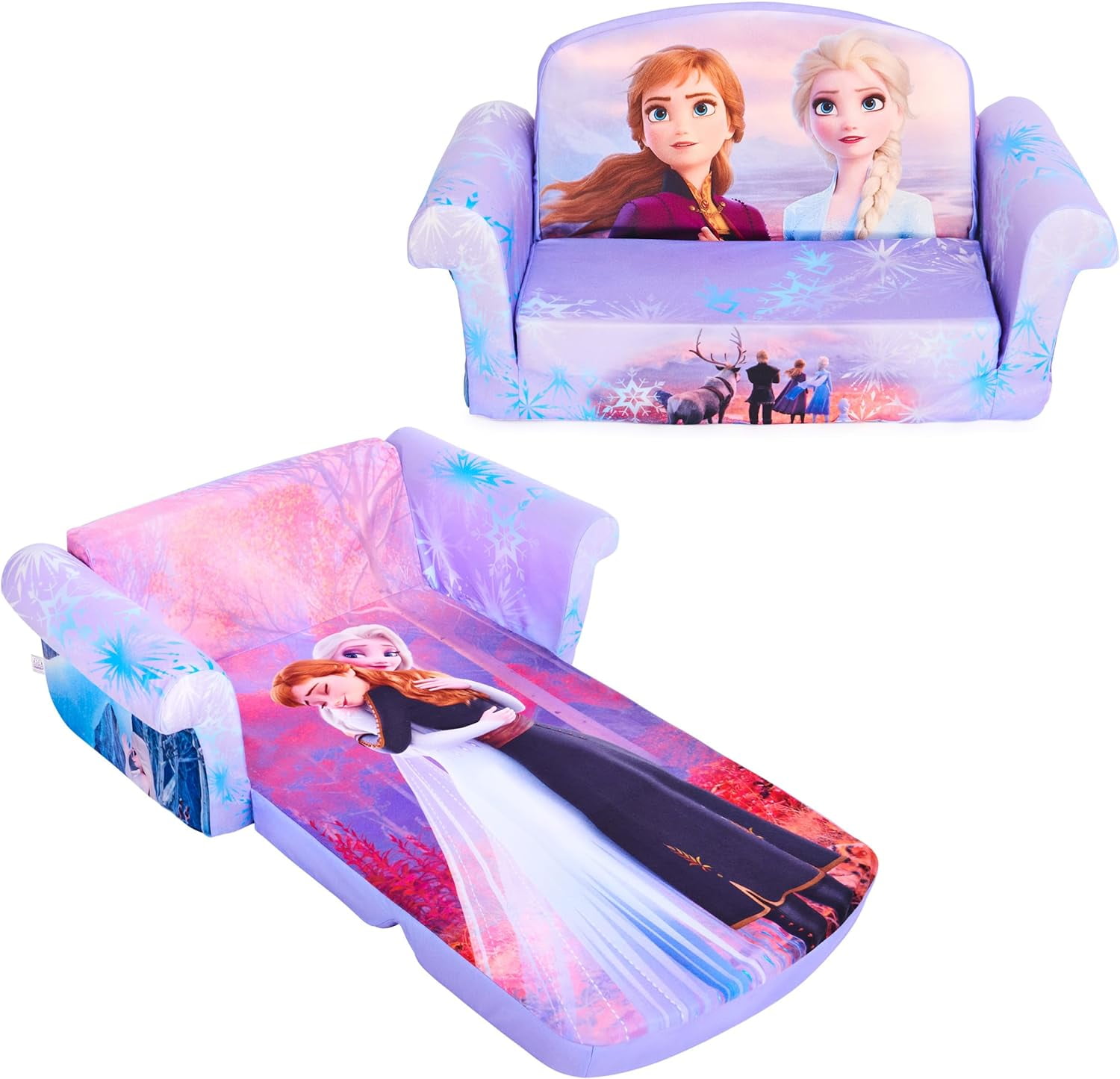 Marshmallow Furniture, Children's 2-in-1 Flip Open Foam Compressed Sofa ...