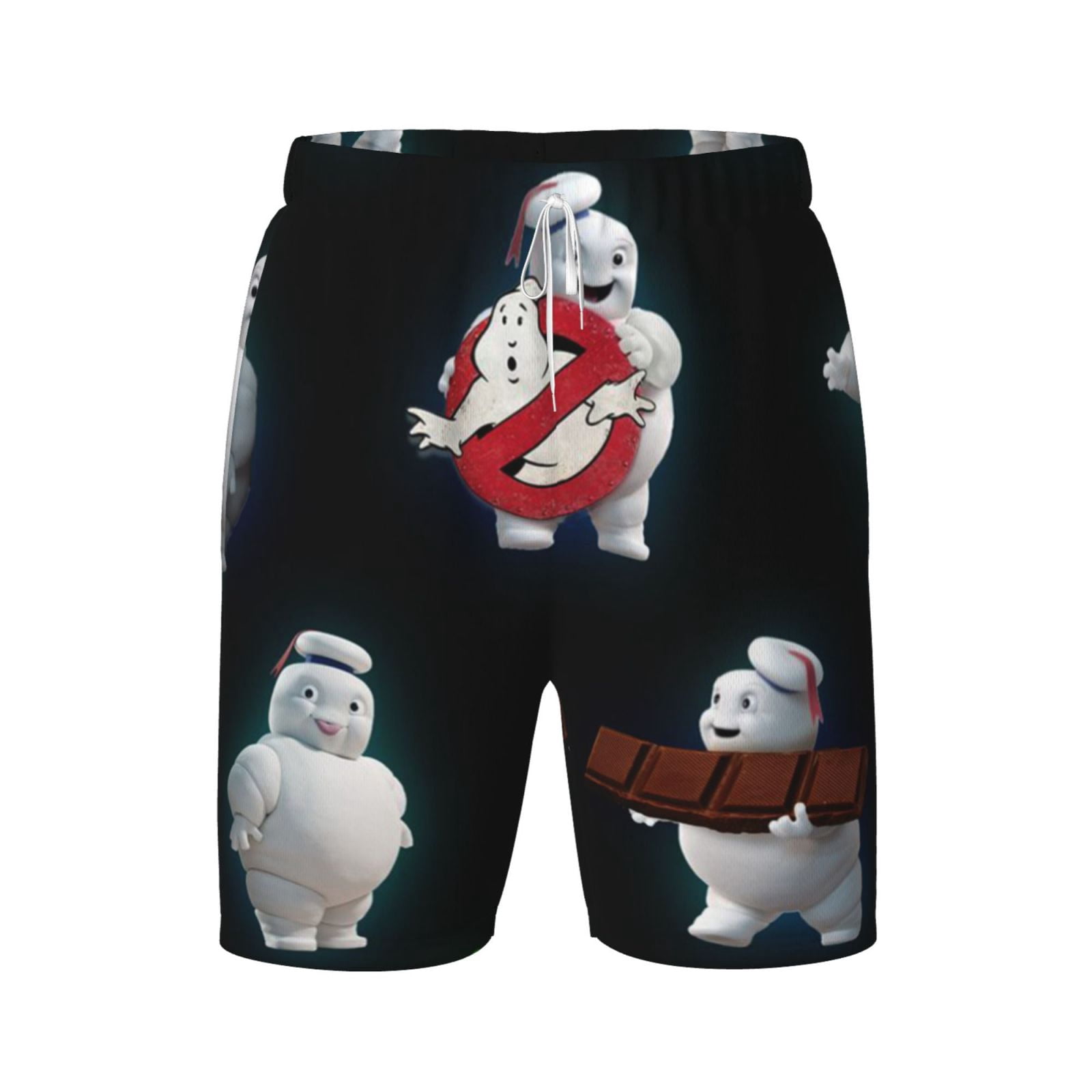 Marshmallow Ghostbusters Teen Swim Trunks Summer Beach Board Shorts ...