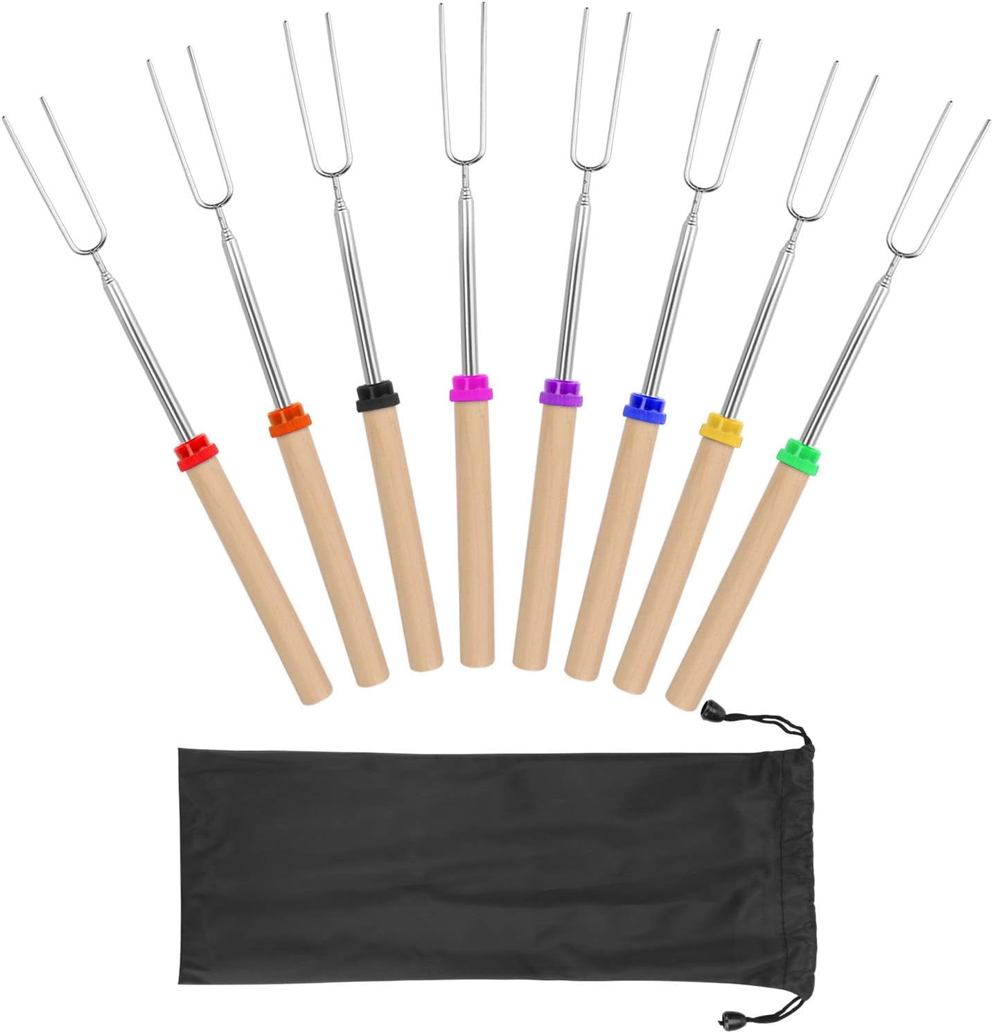 Marshmallow Roasting Sticks, Extendable Stainless Steel Forks For ...