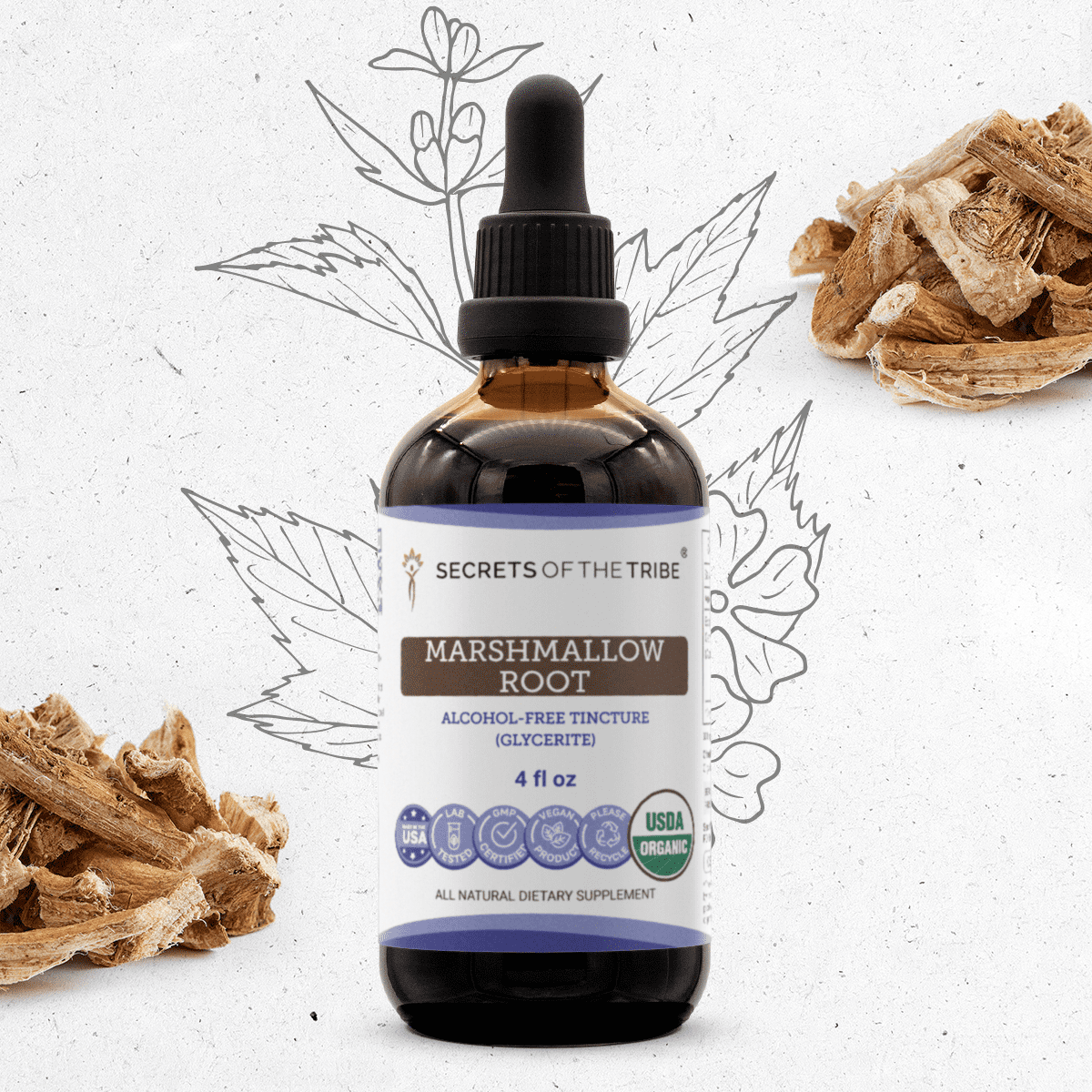 Secrets of the Tribe Marshmallow Root Organic Dietary Supplement ...