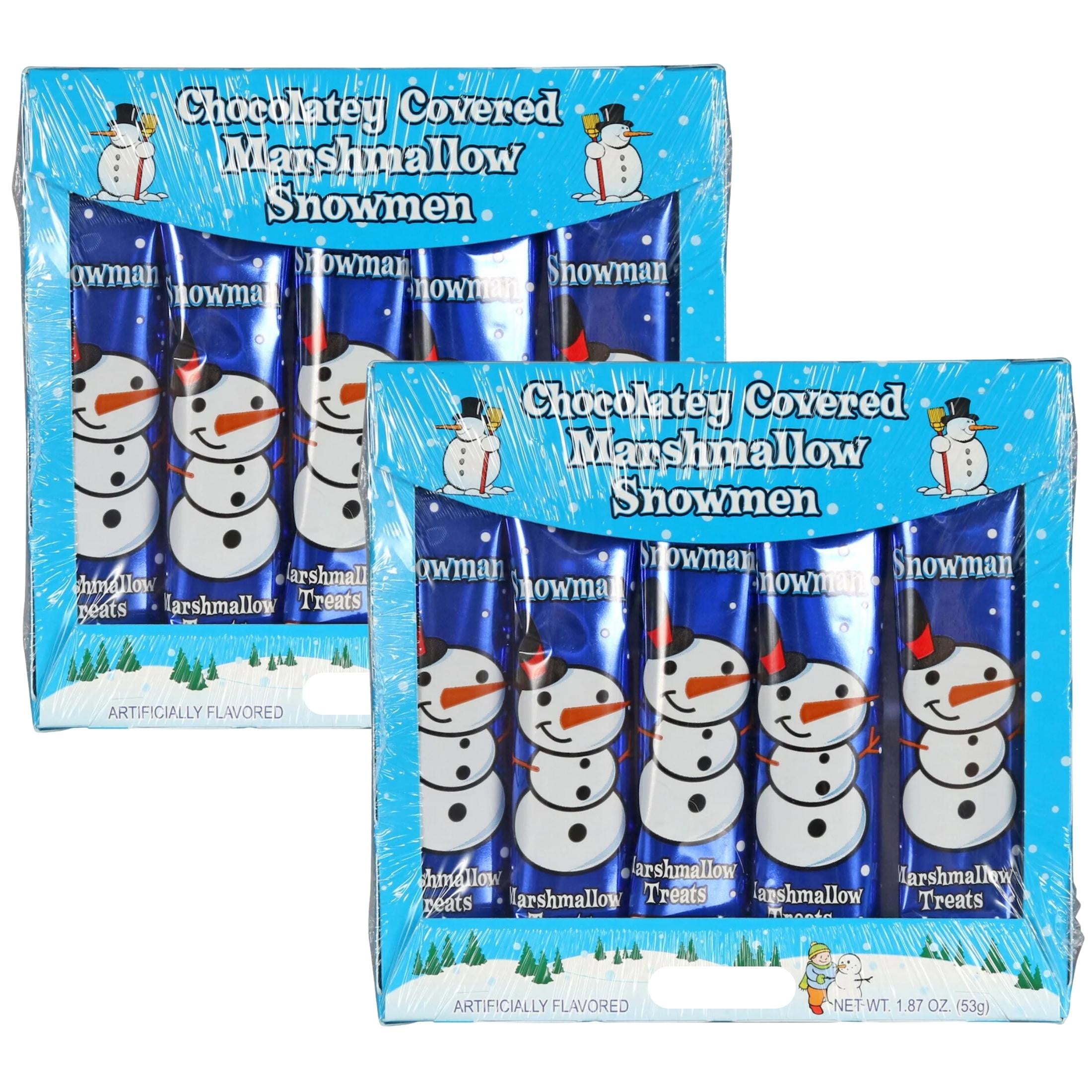 Marshmallow Snowman Chocolate Covered 1.87 oz Individually Wrapped ...