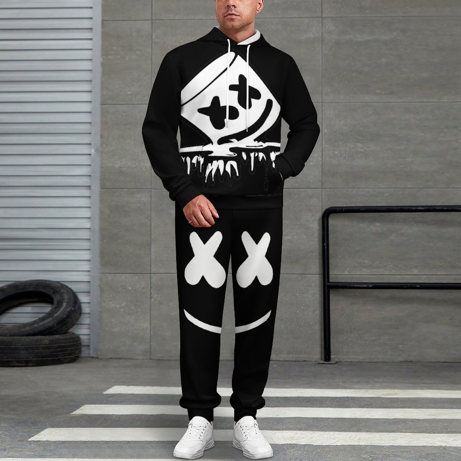 Marshmello Marshmello Hoodie and Sweatpants Set for Men and Women ...