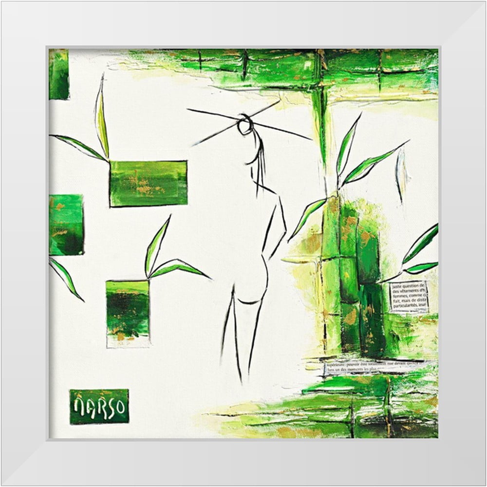 Marso 12x12 White Modern Wood Framed Museum Art Print Titled - Zen - Walmart.com