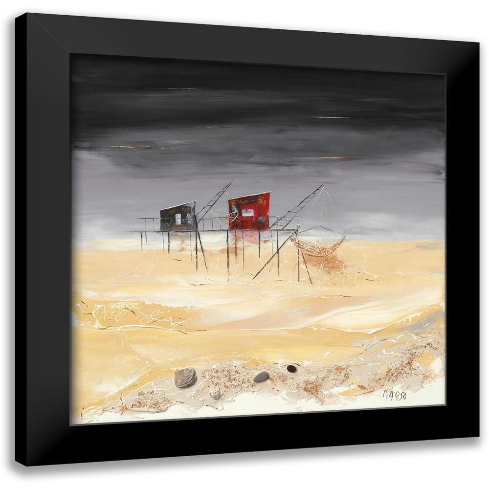 Marso 15x15 Black Modern Framed Museum Art Print Titled - Peche dans l estuaire - Walmart.com