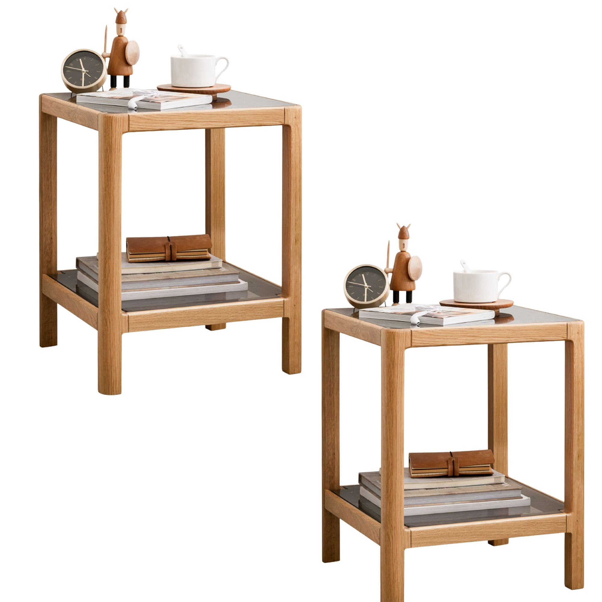 Marsrizon Home Modern Solid Wood Accent End or Side Table, Square Side ...