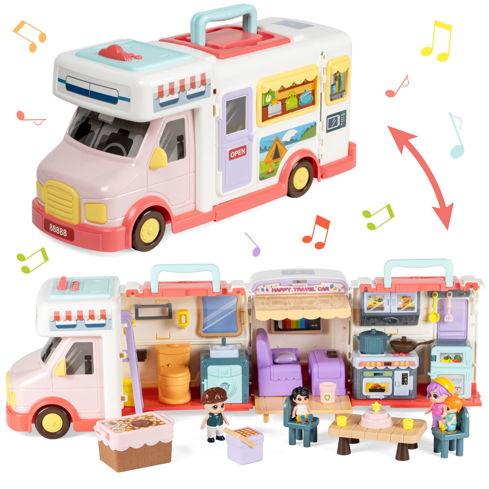 Marstone Doll House Toys for Girls 3 4 7 8+ Year Old, Transformable ...
