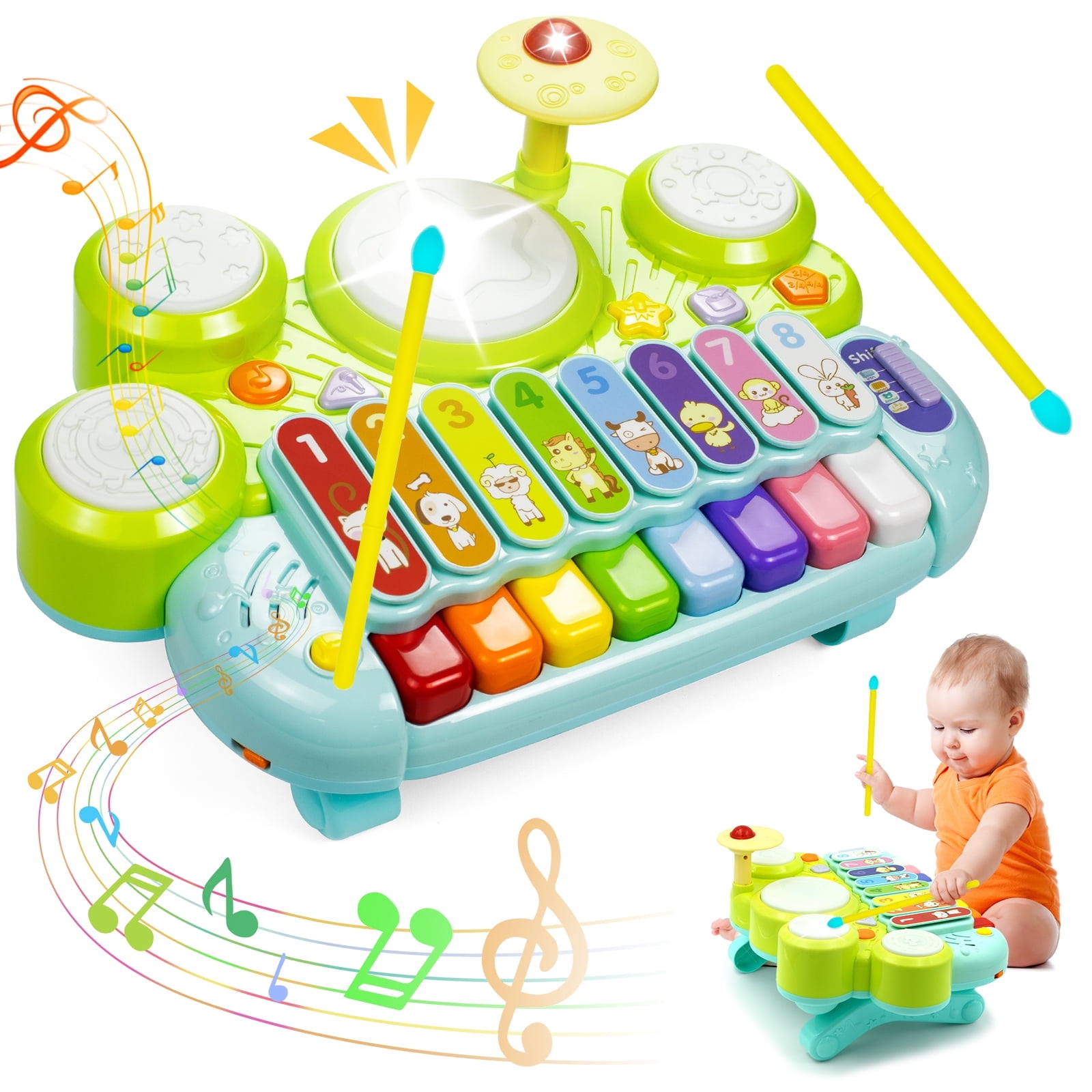 Marstone Musical Toys for Toddlers 1-3, Baby Piano Keyboard for 1 Year ...