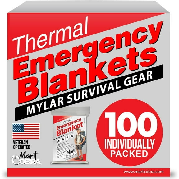 General Medi Emergency Mylar Blankets (12-Pack) - Bulk Survival Thermal ...