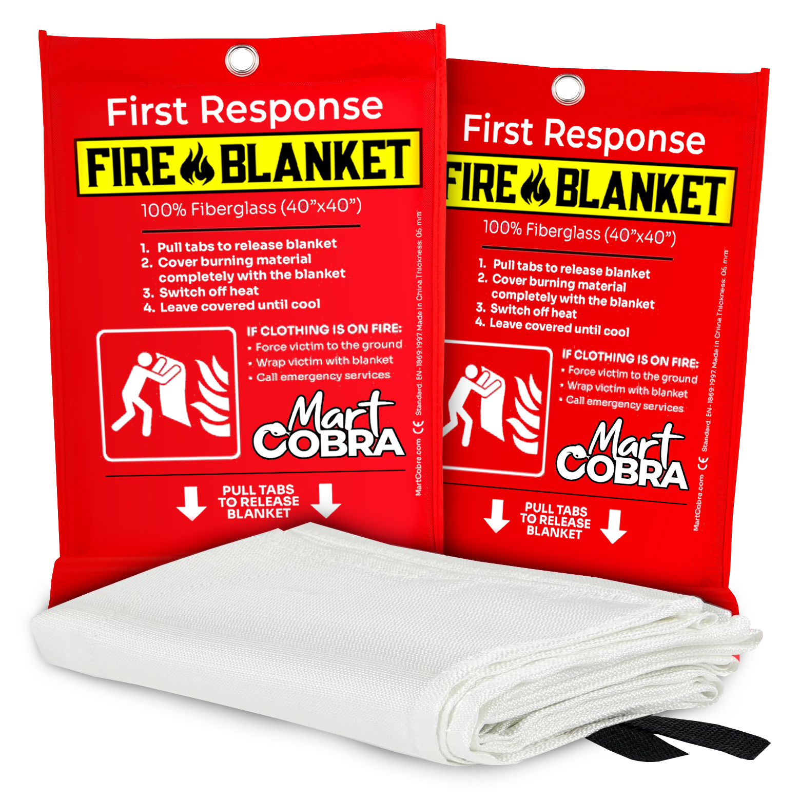 Fiberglass Fire Blanket for Emergency Surival, Flame Retardant ...