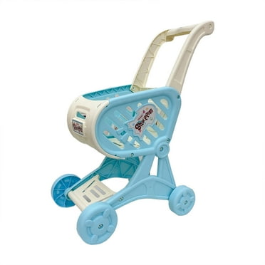 Children's Metal and Plastic Play Shopping Cart- Toddler's Toy Grocery ...