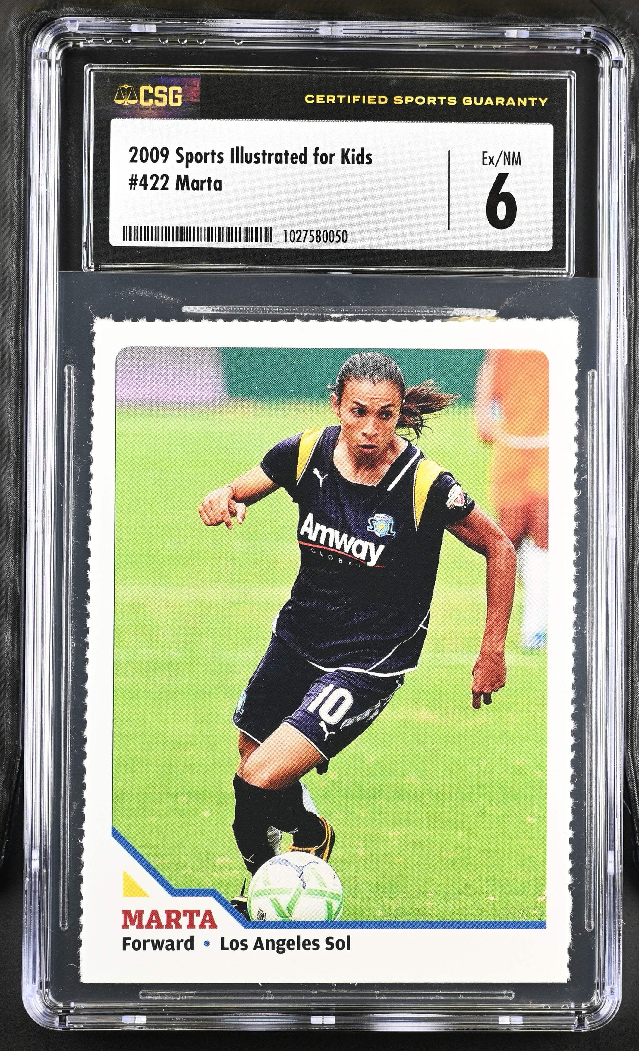 Marta 2009 Sports Illustrated for Kids soccer Rookie Card CSG graded 6 ...