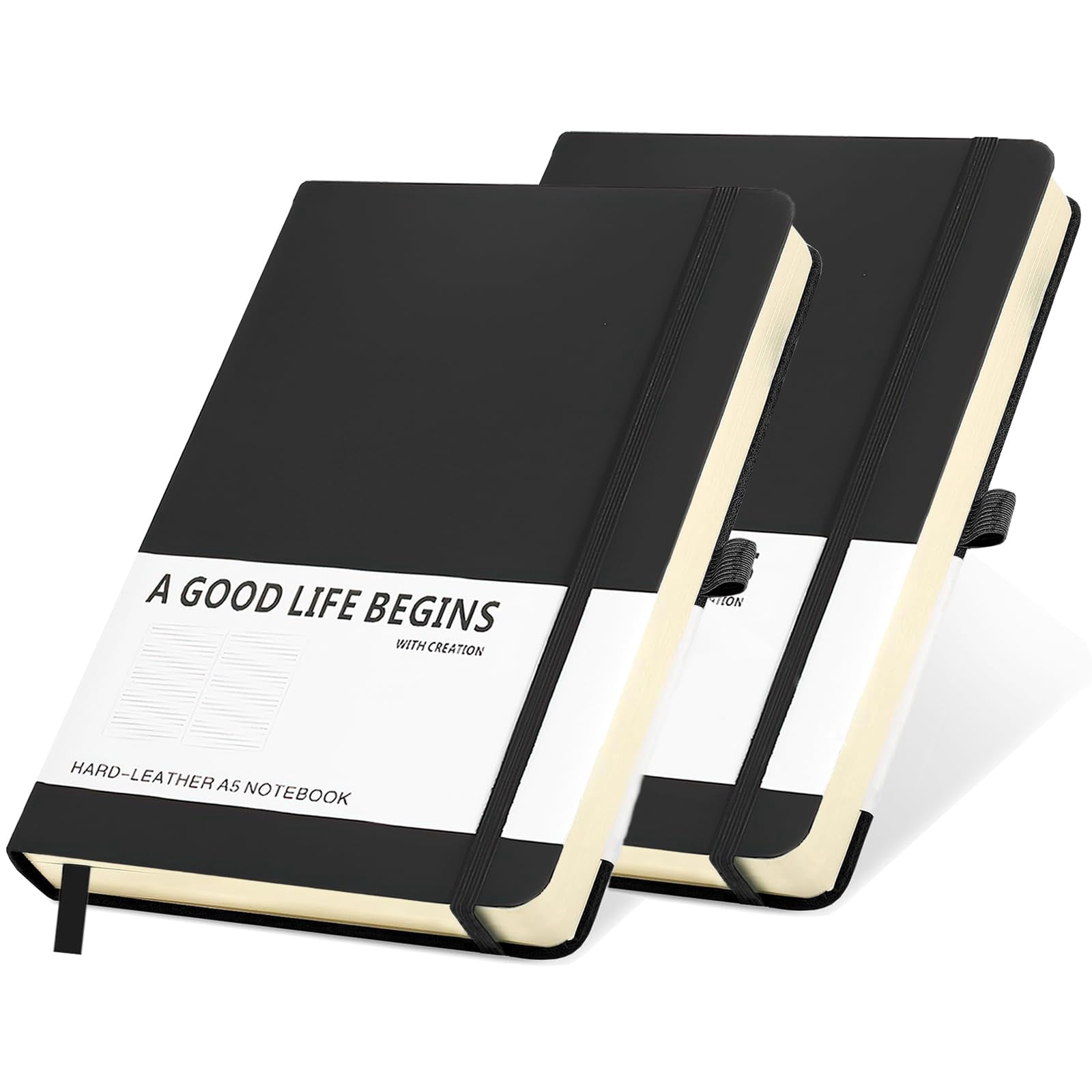 Marte Vanci Lined Journal 2 Pack - A5 Softcover Notebook with 400 Pages ...