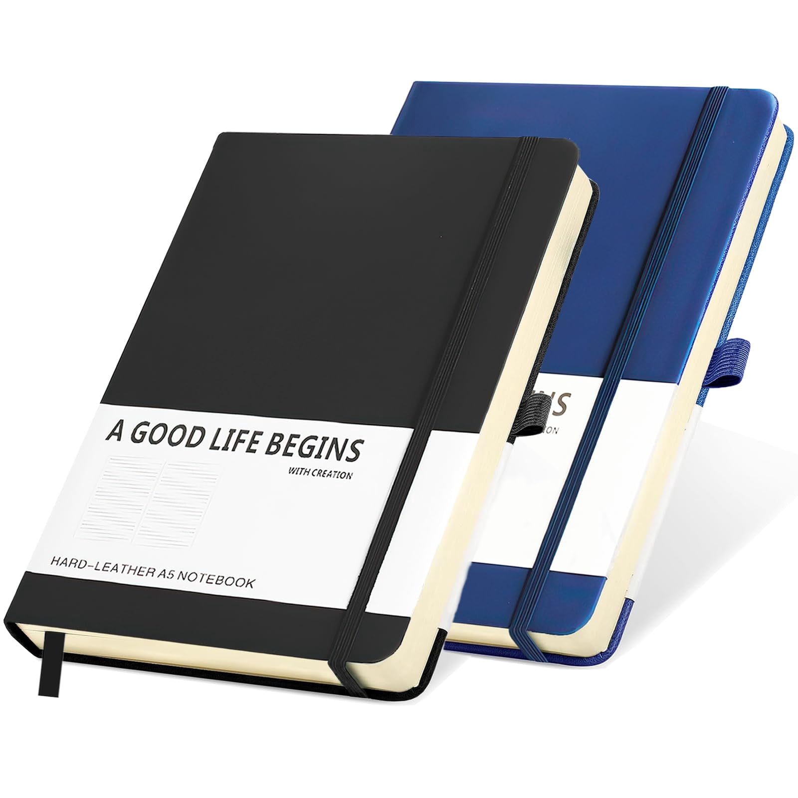 Marte Vanci Lined Journal 2 Pack - A5 Softcover Notebook with 400 Pages ...