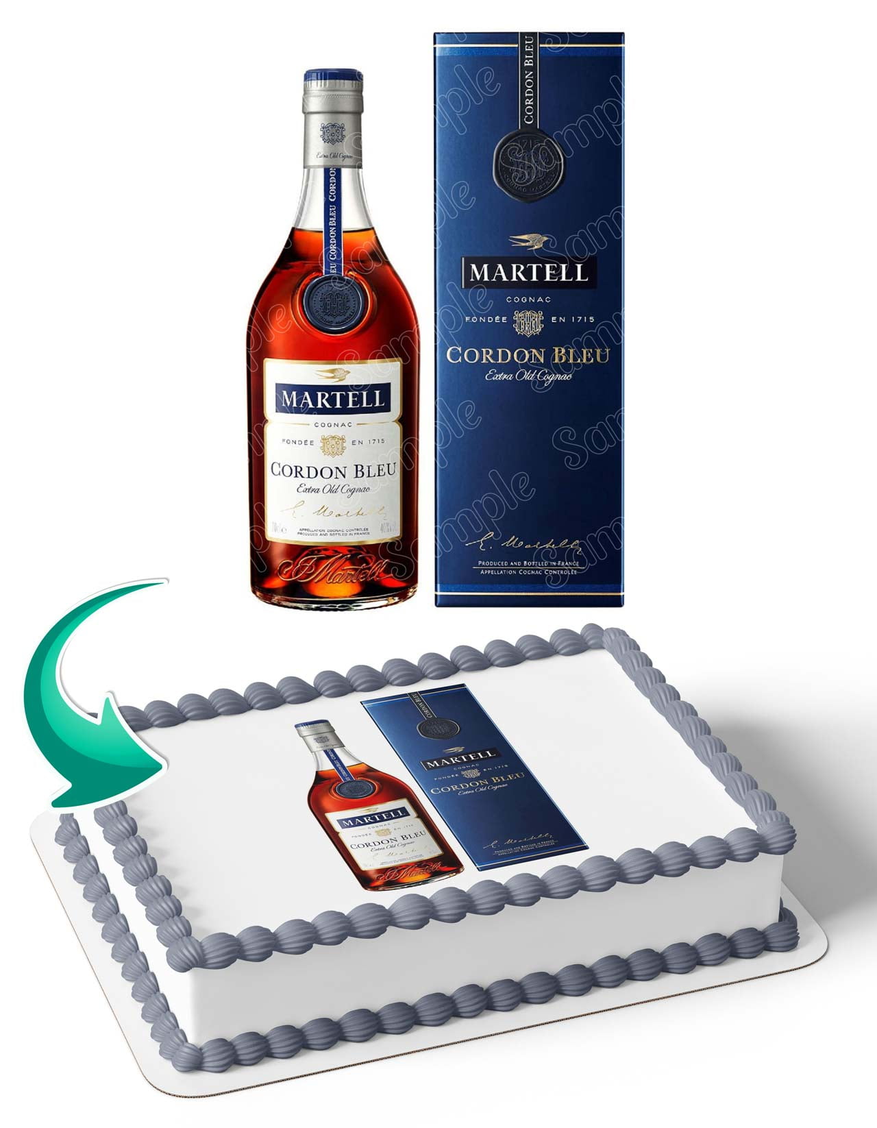 Martell Cordon Bleu XO Cognac Birthday Cake Topper, by Birthday Jungle ...