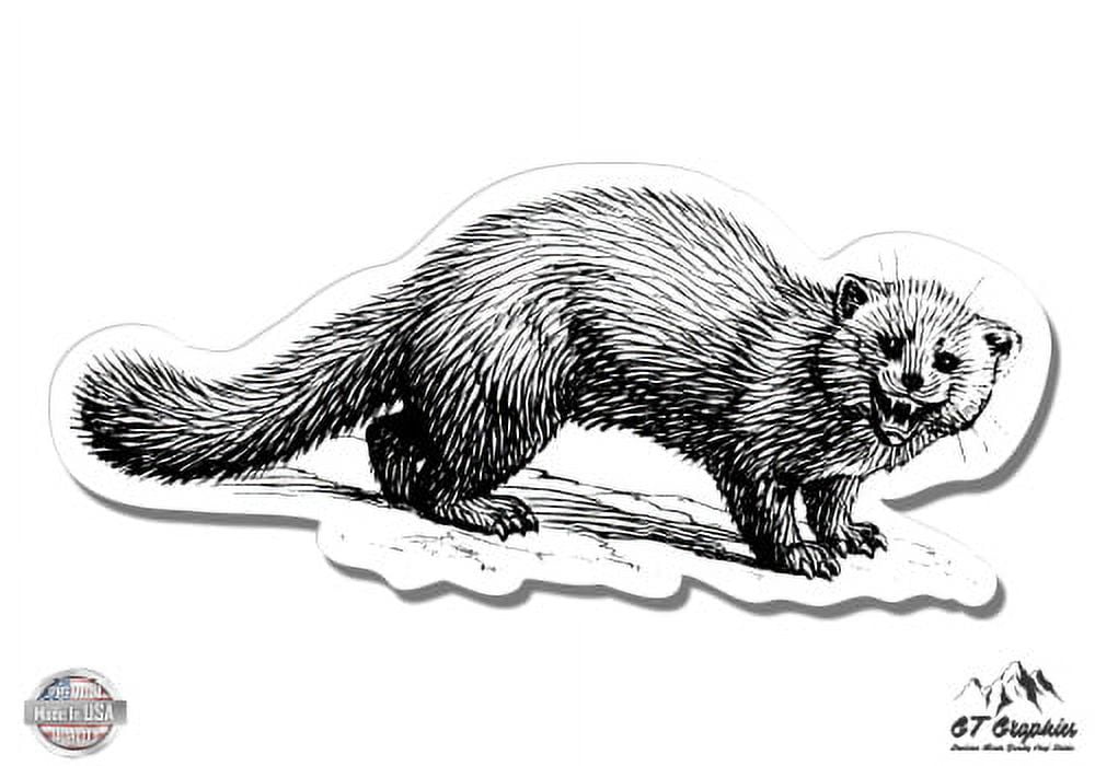 Marten Hand Drawn - 5" Vinyl Sticker - For Car Laptop I-Pad ...