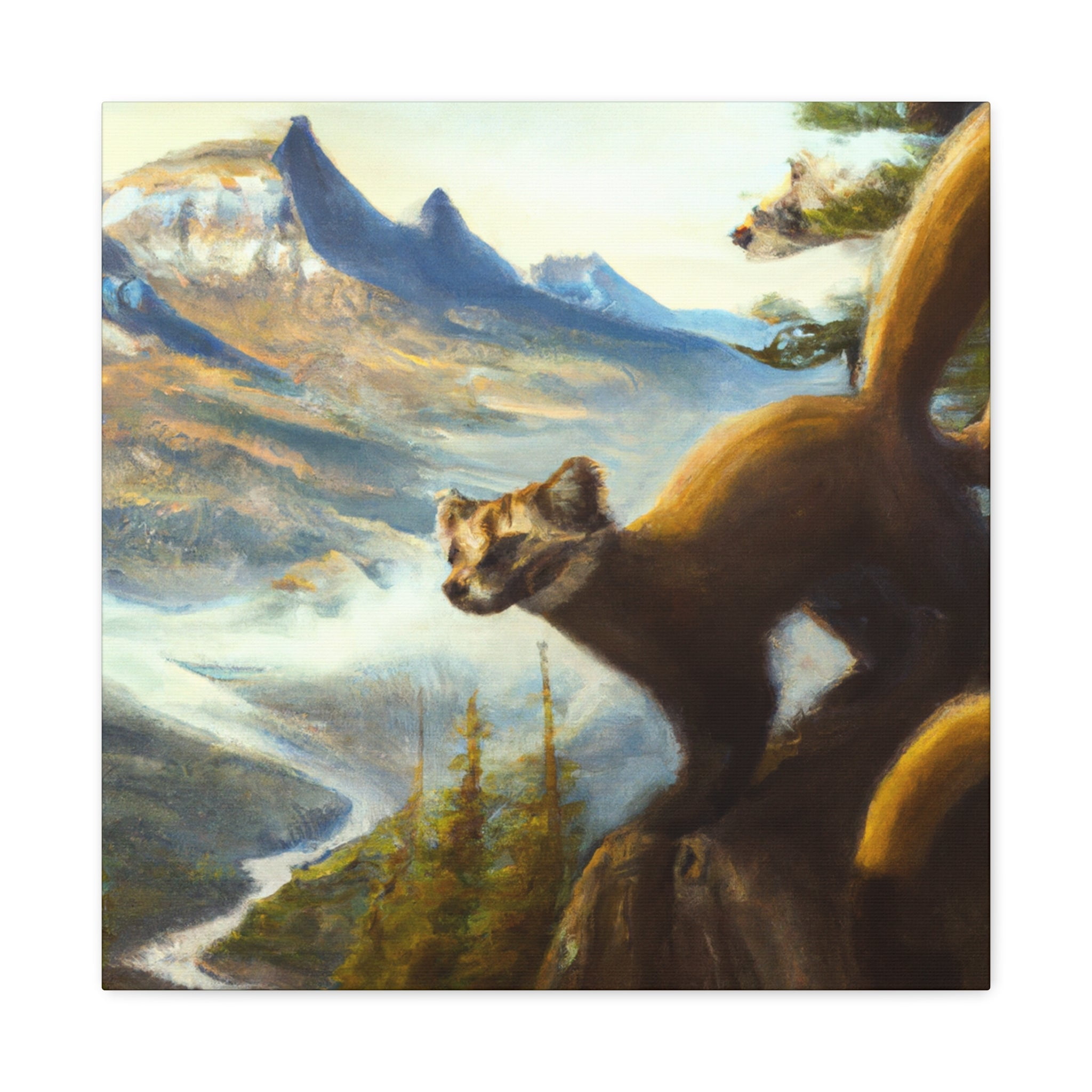 Marten in Moonlight Scene. - Canvas - Walmart.com