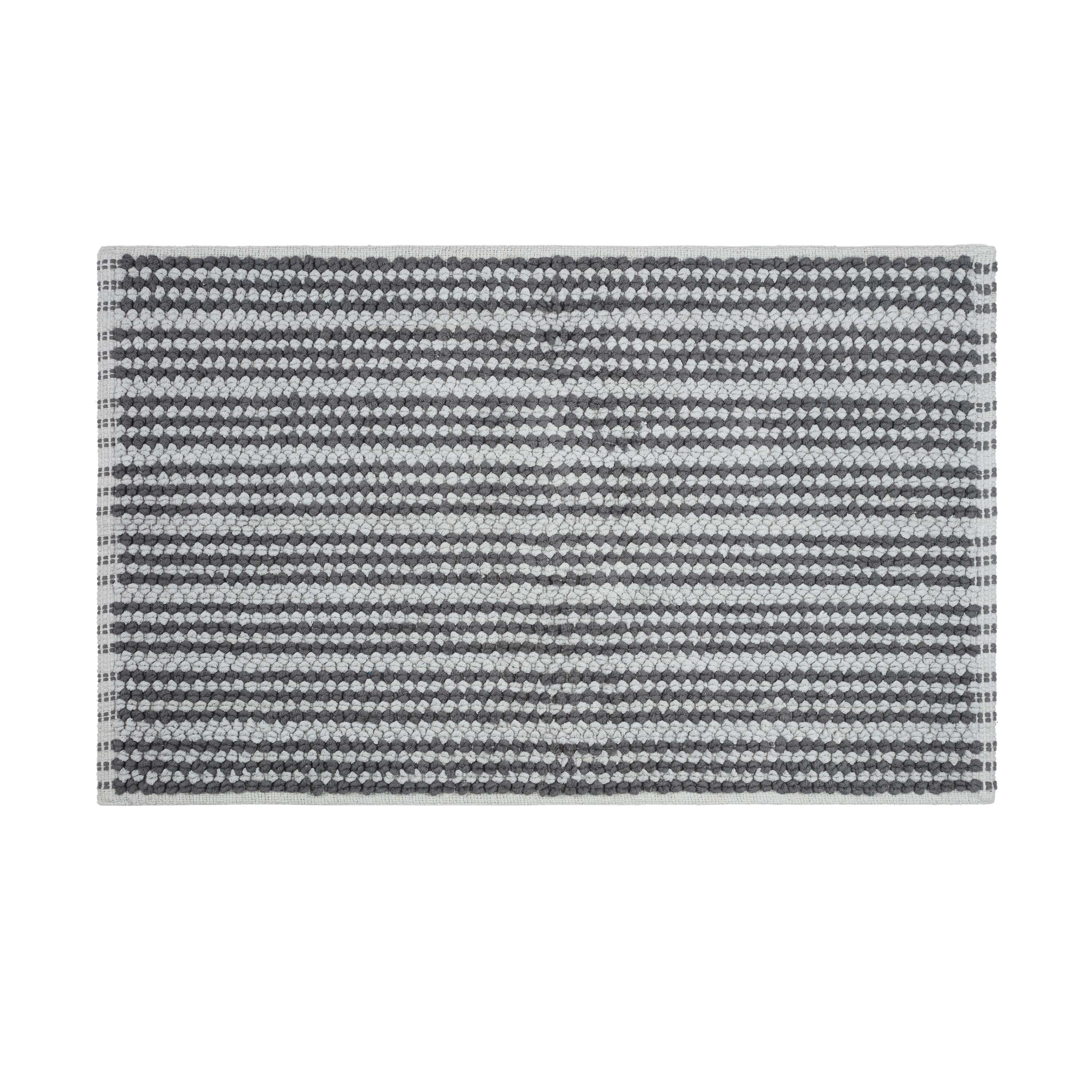 Martex Restore Stripe Cotton Bath Rug, 20" x 32", Charcoal - Walmart.com