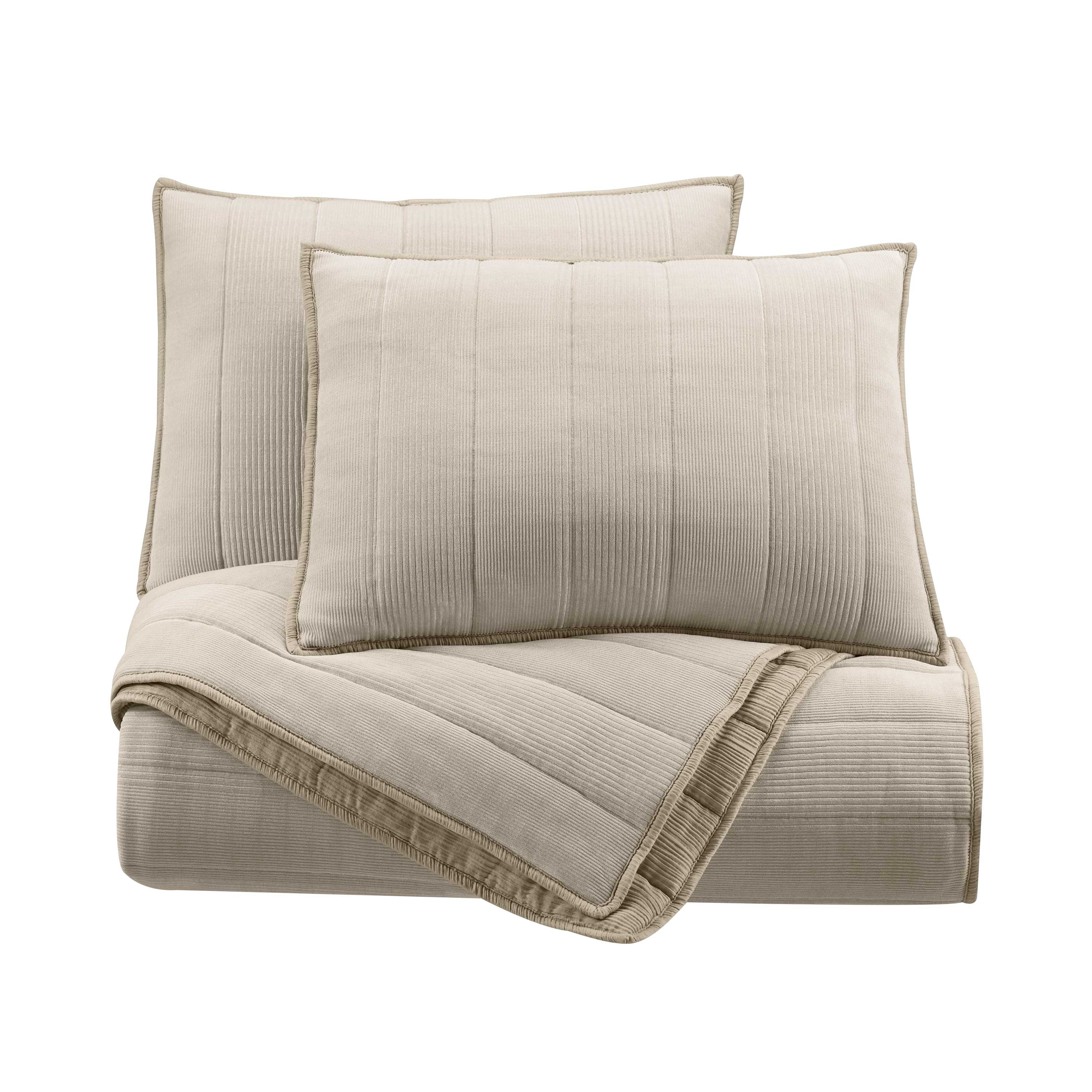 Martex Expression Teton Full/Queen Sand Quilt Set - Walmart.com