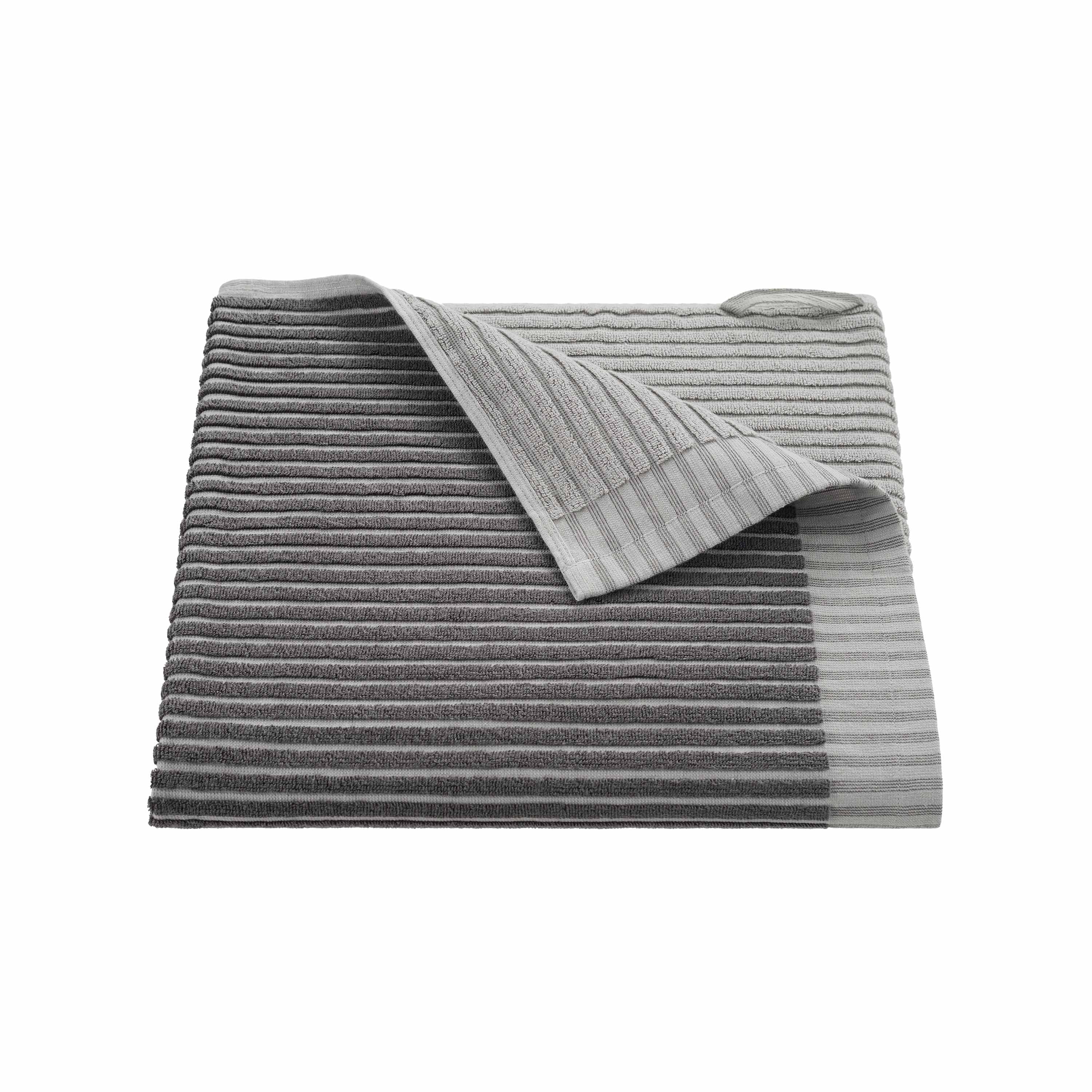 Martex Restore Sculpted Stripe Bath Towel, 30" x 56", Charcoal ...