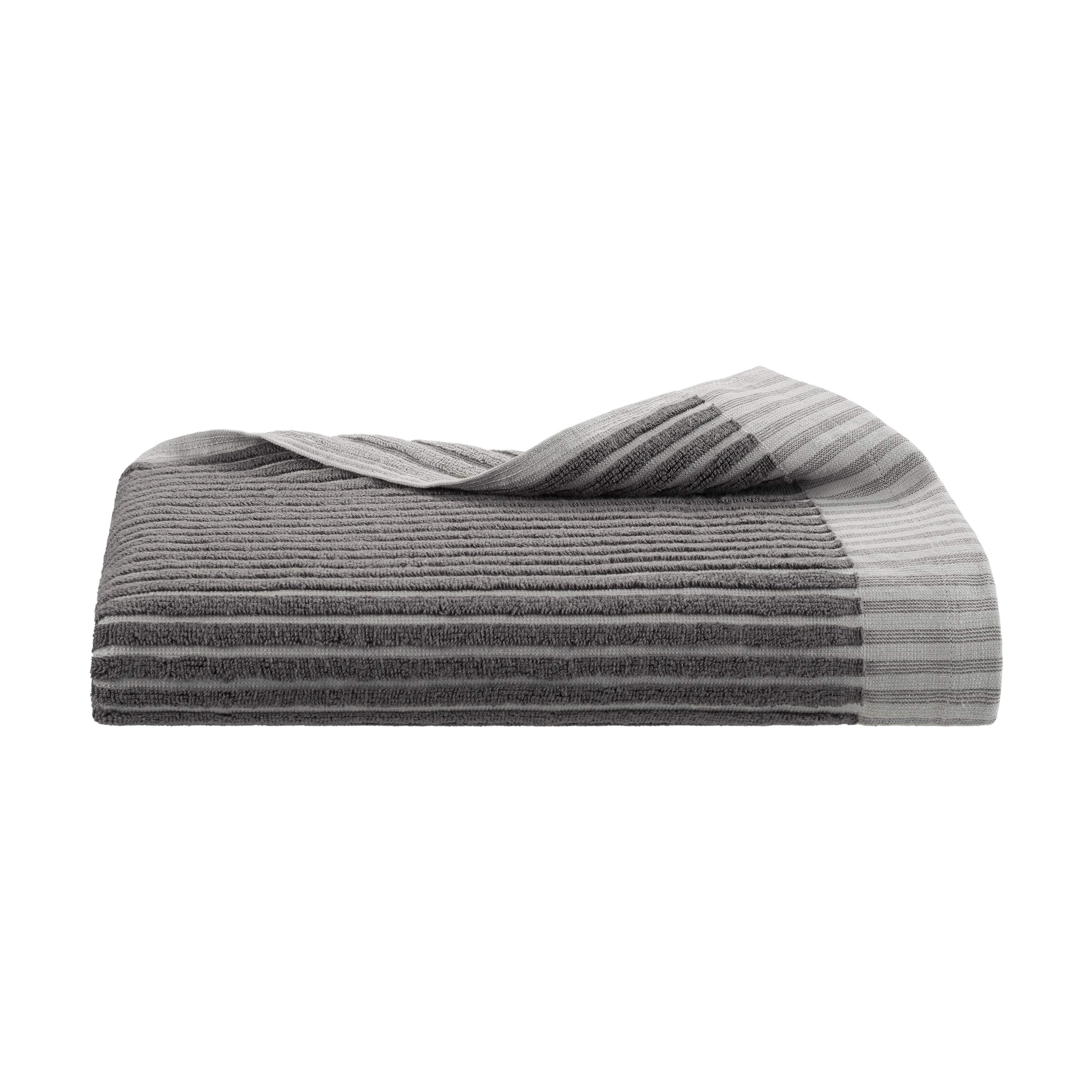 Martex Restore Sculpted Stripe Bath Towel with Locker Loops, Cotton ...