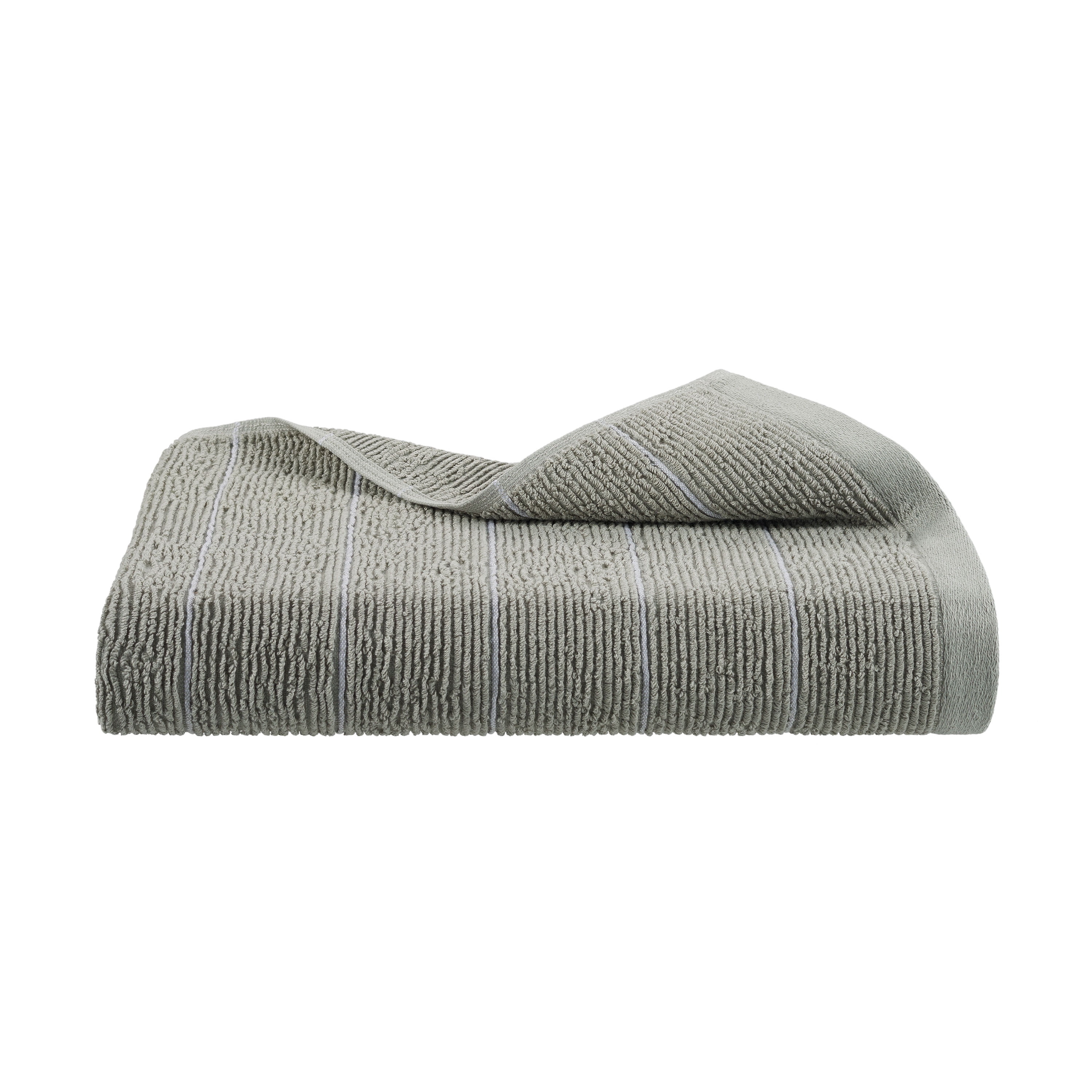 Martex Slub Stripe Bath Towel Soft Cotton Blend Absorbent Terry Grey ...