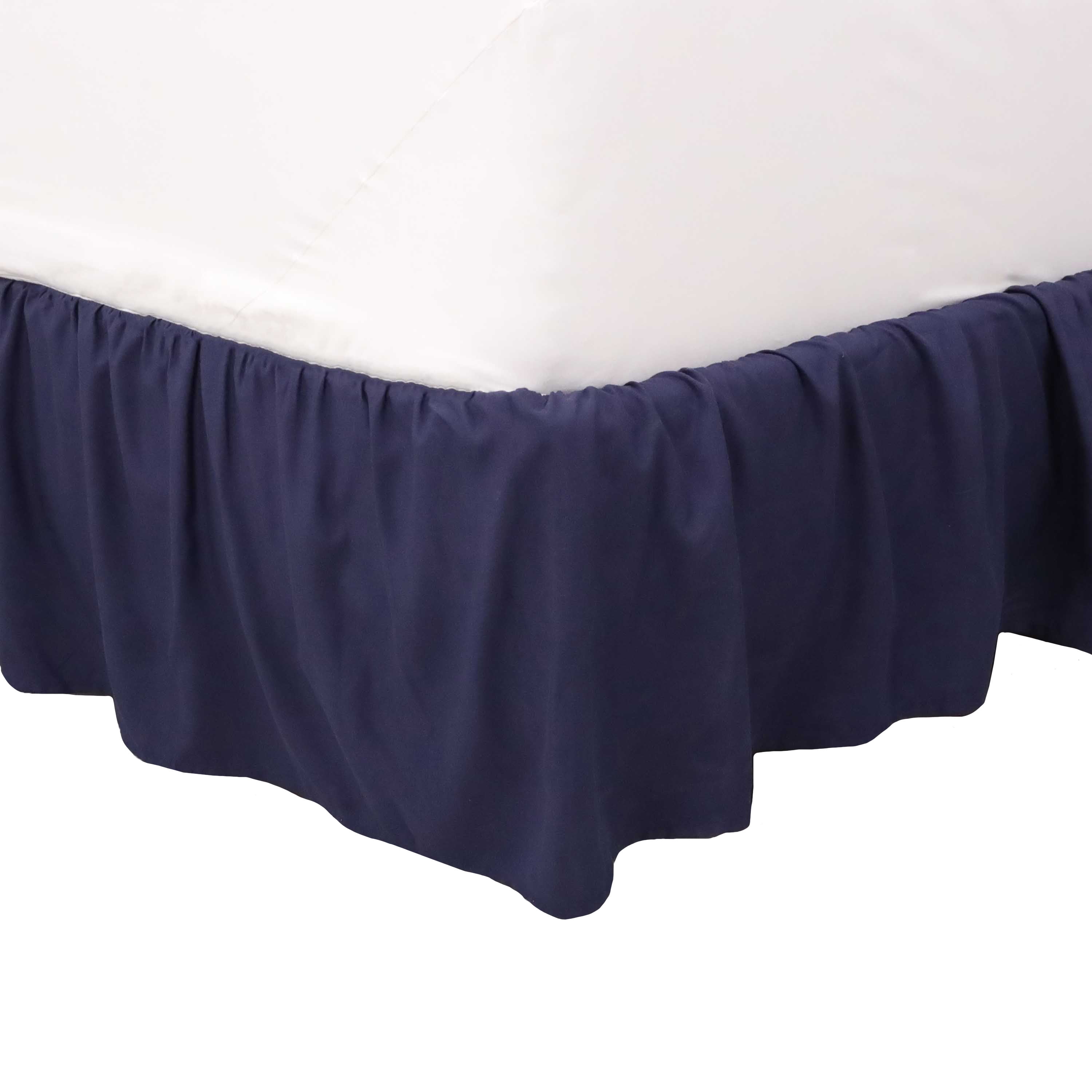 Martex 100% Microfiber Dust Ruffle Bed Skirt - Hotel Quality, 16" Drop ...