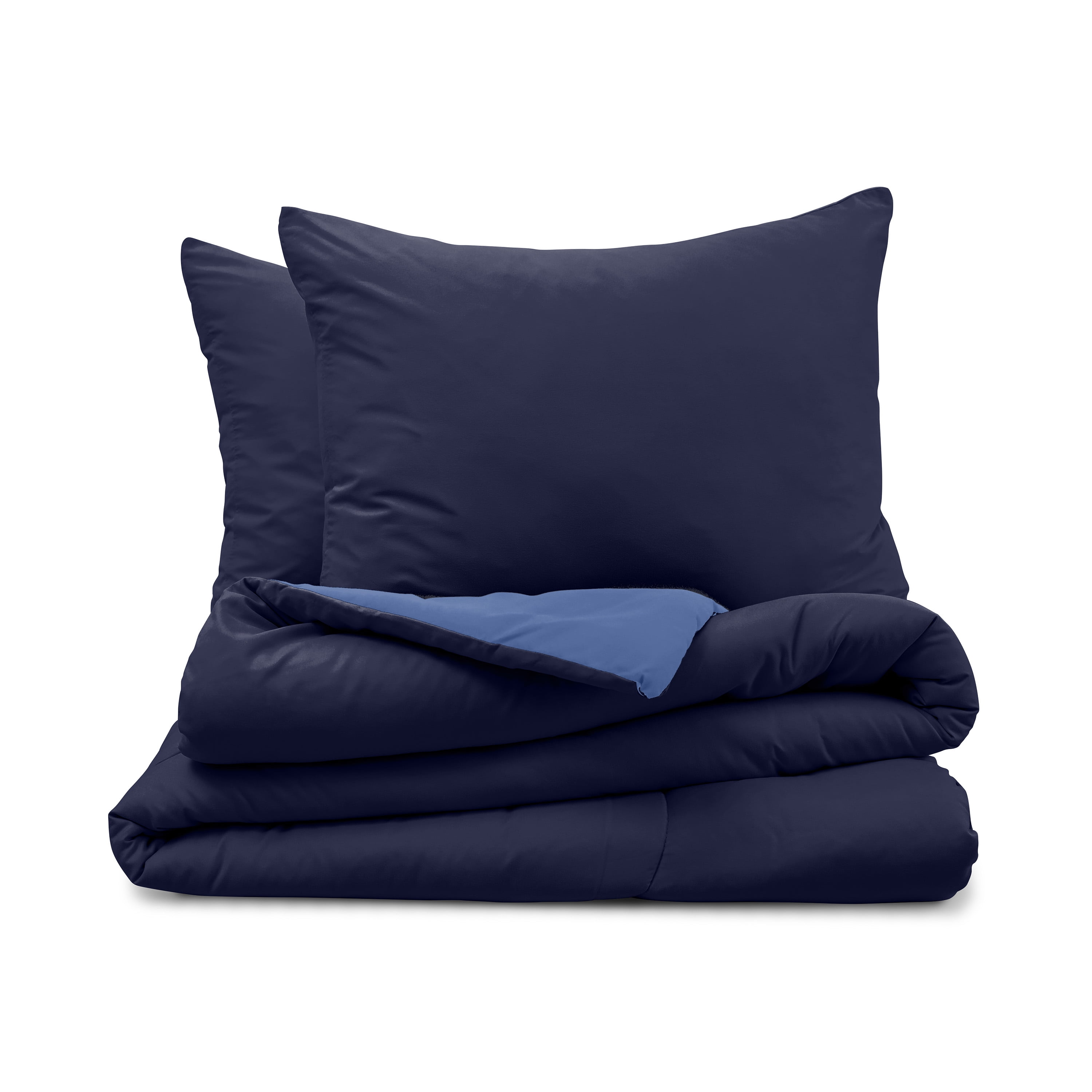 Martex All Season Microfiber Comforter Set Twin Navy Hypoallergenic ...