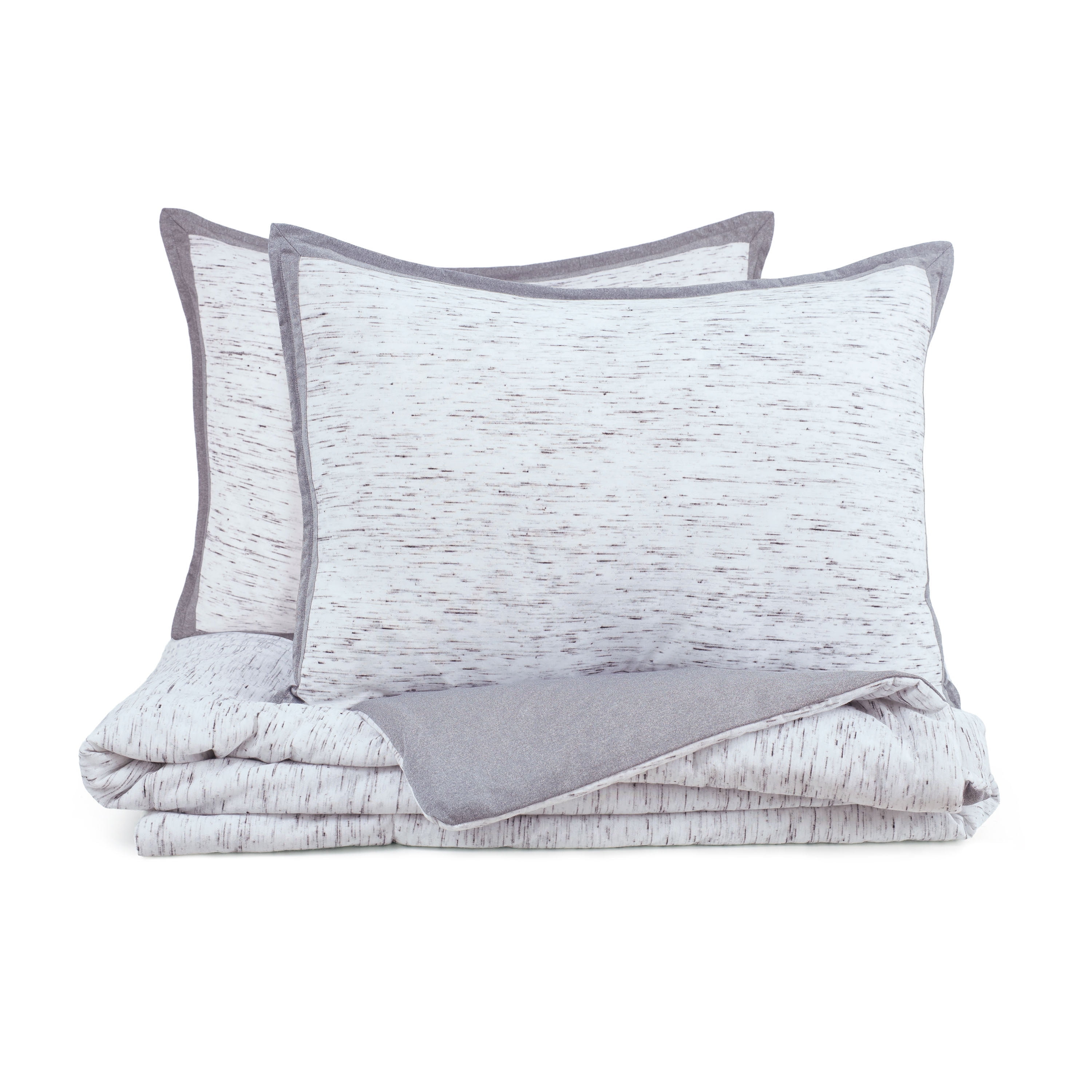 Martex Theo Twin Cream/Charcoal Comforter Set - Walmart.com