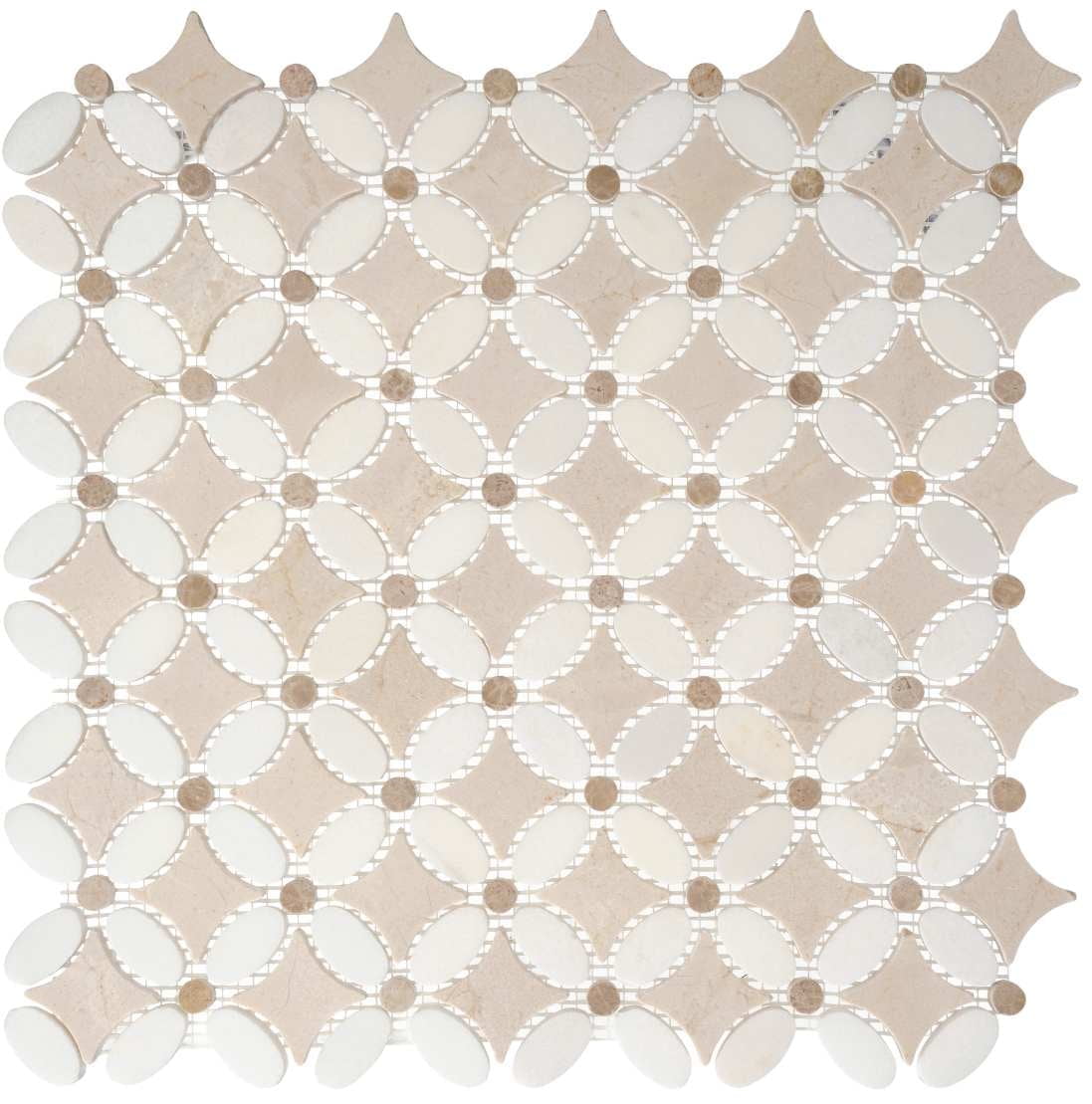 Martha Galley Brown Novelty Marble Look Glossy Natural Stone Mosaic ...