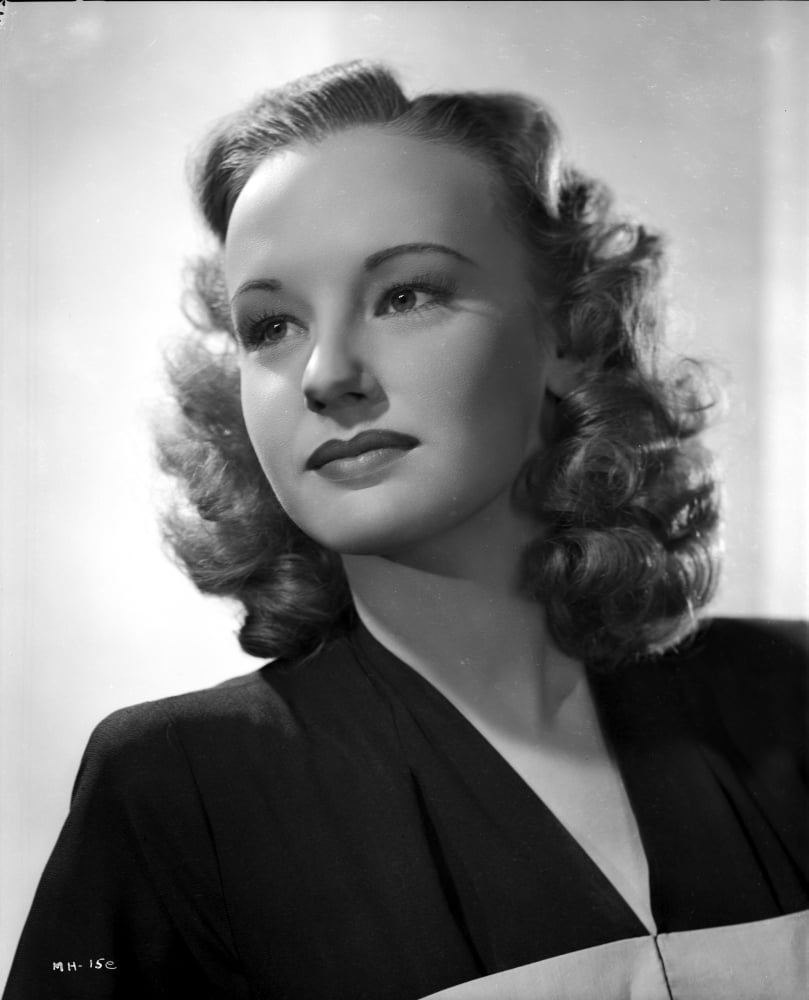 Martha Holliday on a Dark Top with Curly Hair Portrait Photo Print (24 ...