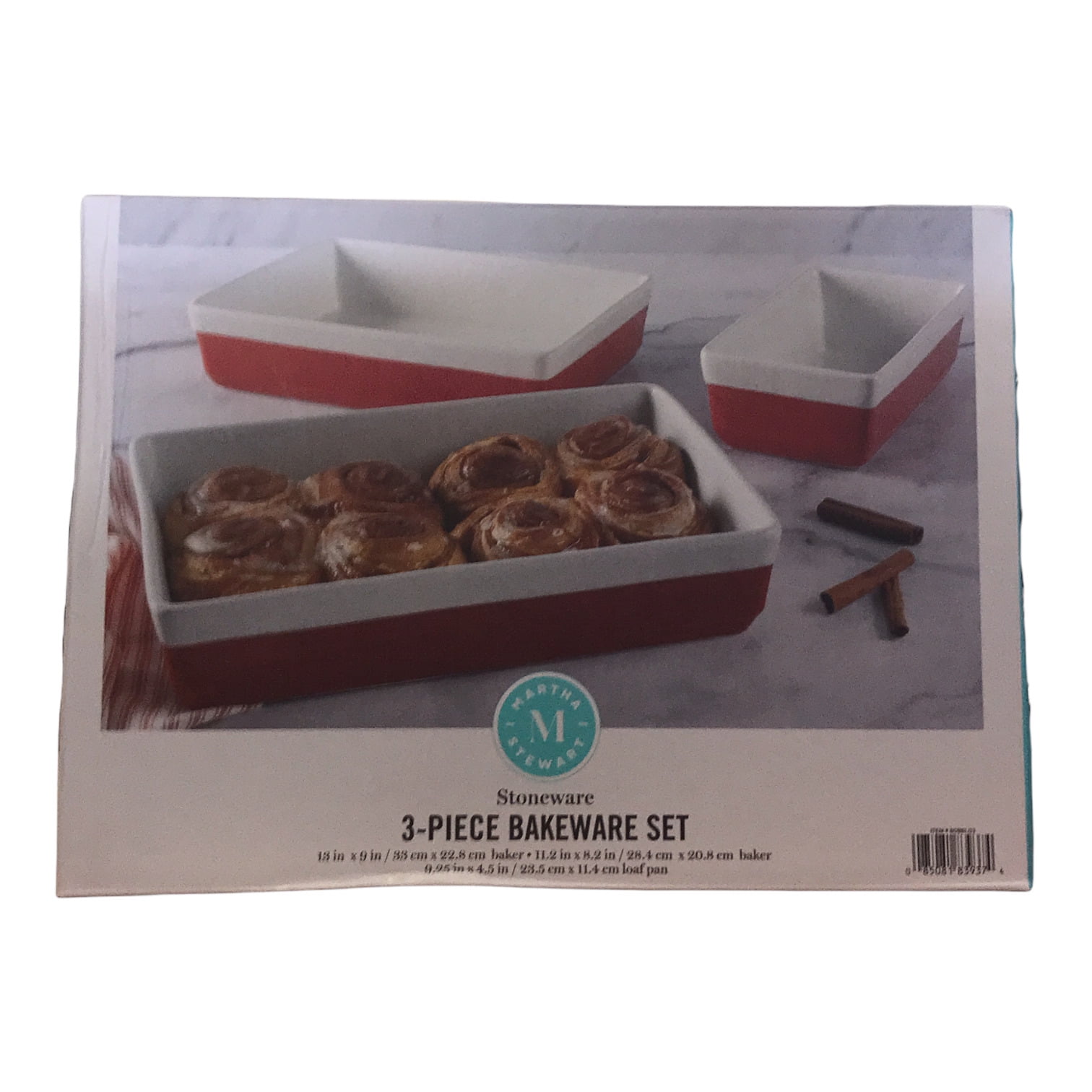 Martha Stewart 3-Piece Baker Set (4.2, 3.1 quart baker and 1.4 loaf ...