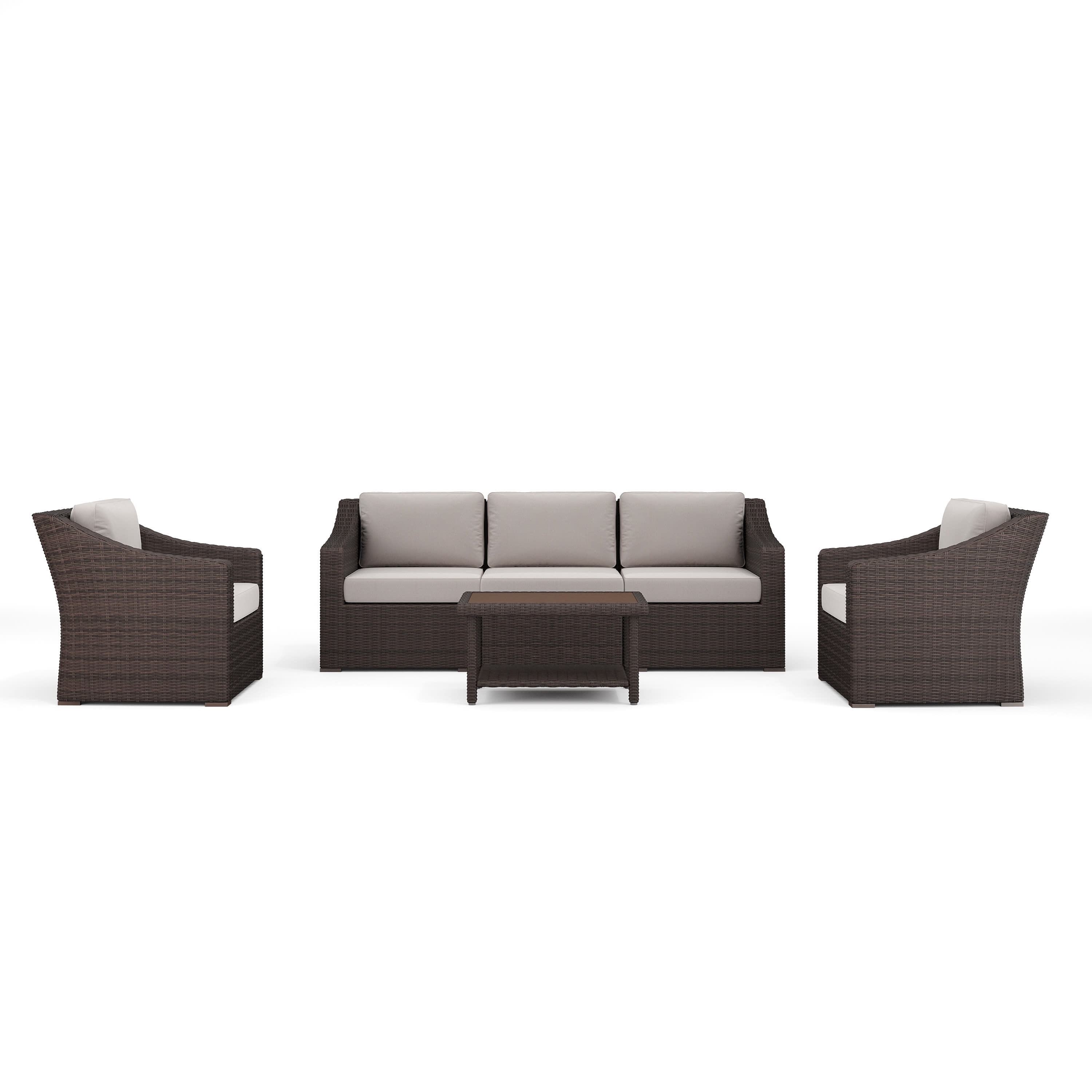 Martha Stewart 4-Piece Indoor-Outdoor Conversation Set with Patio Sofa ...