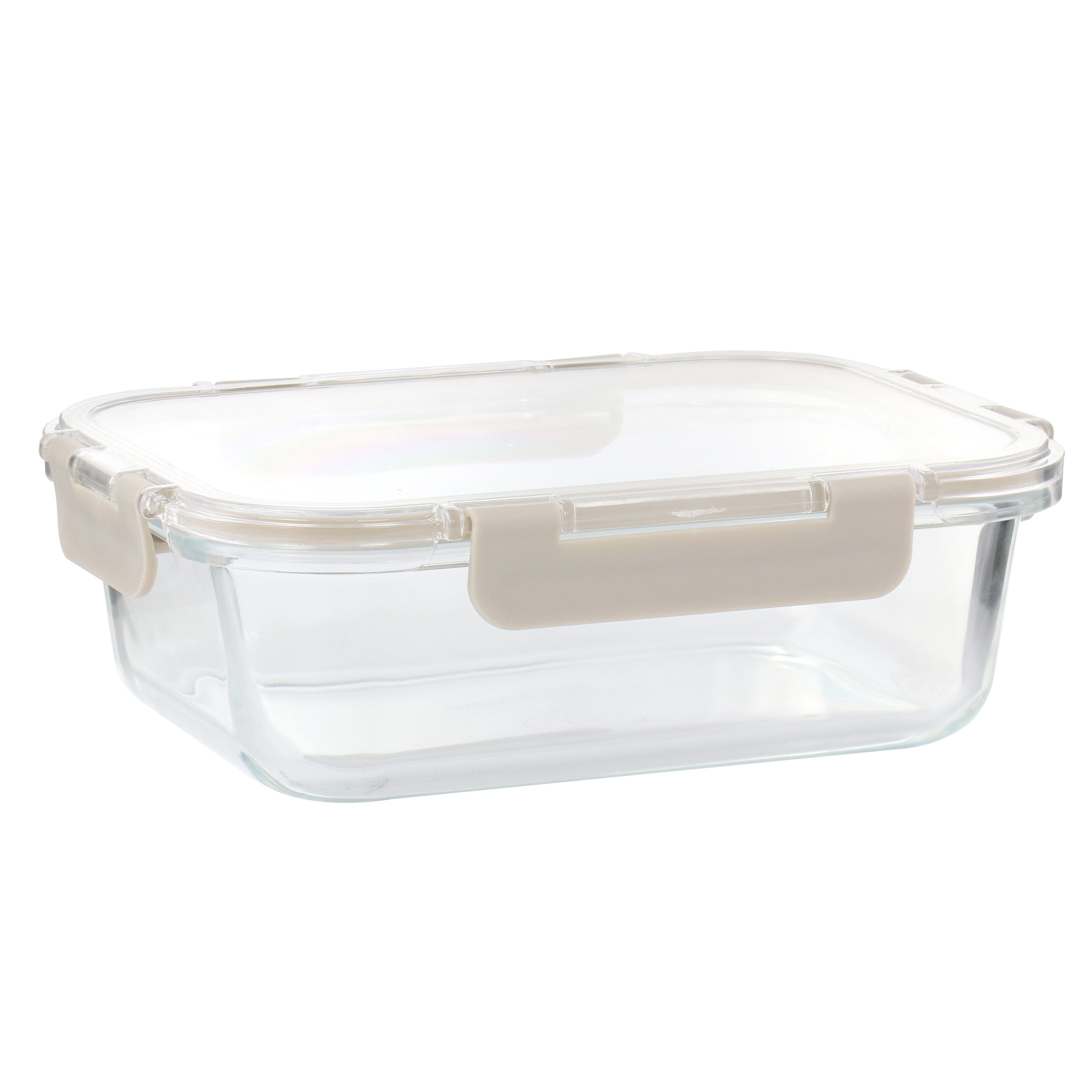Martha Stewart 51 Ounce Rectangular Glass Container with Snap-On Lid in ...