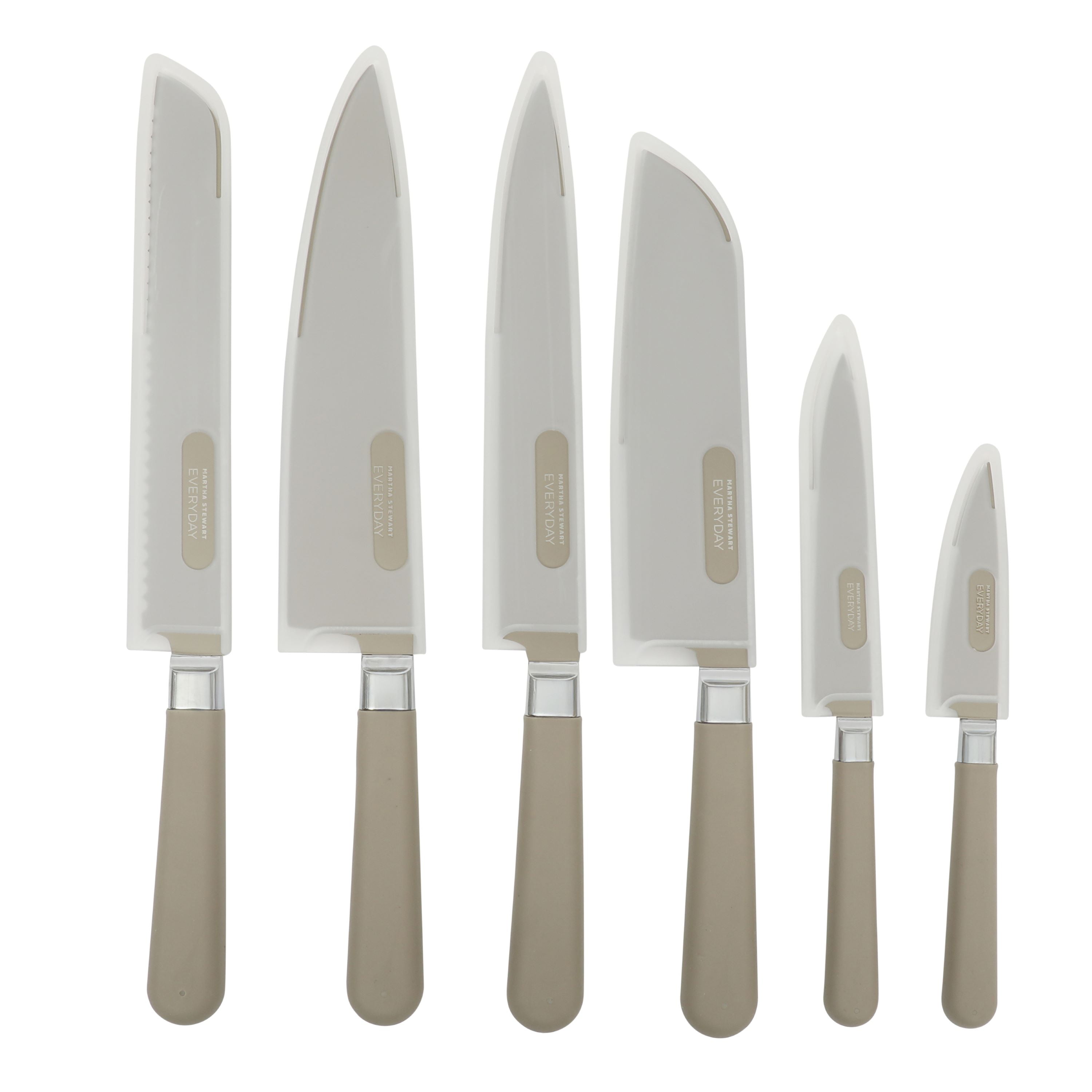 Martha Stewart Everyday Stainless Steel 6-Piece Kitchen Knife Set With ...