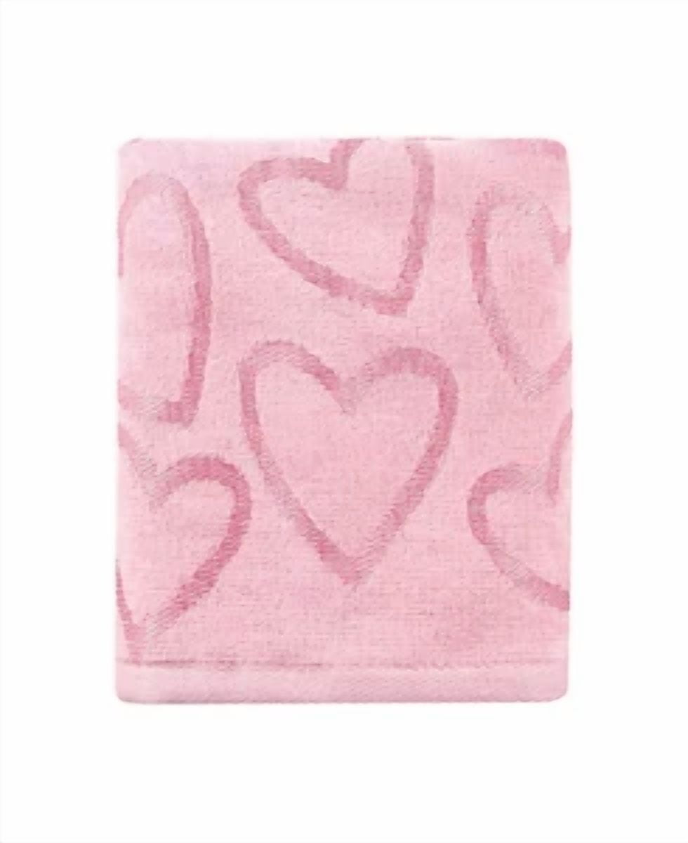Martha Stewart Collection Hand Towel Tonal Hearts Hand Towel, Pink ...
