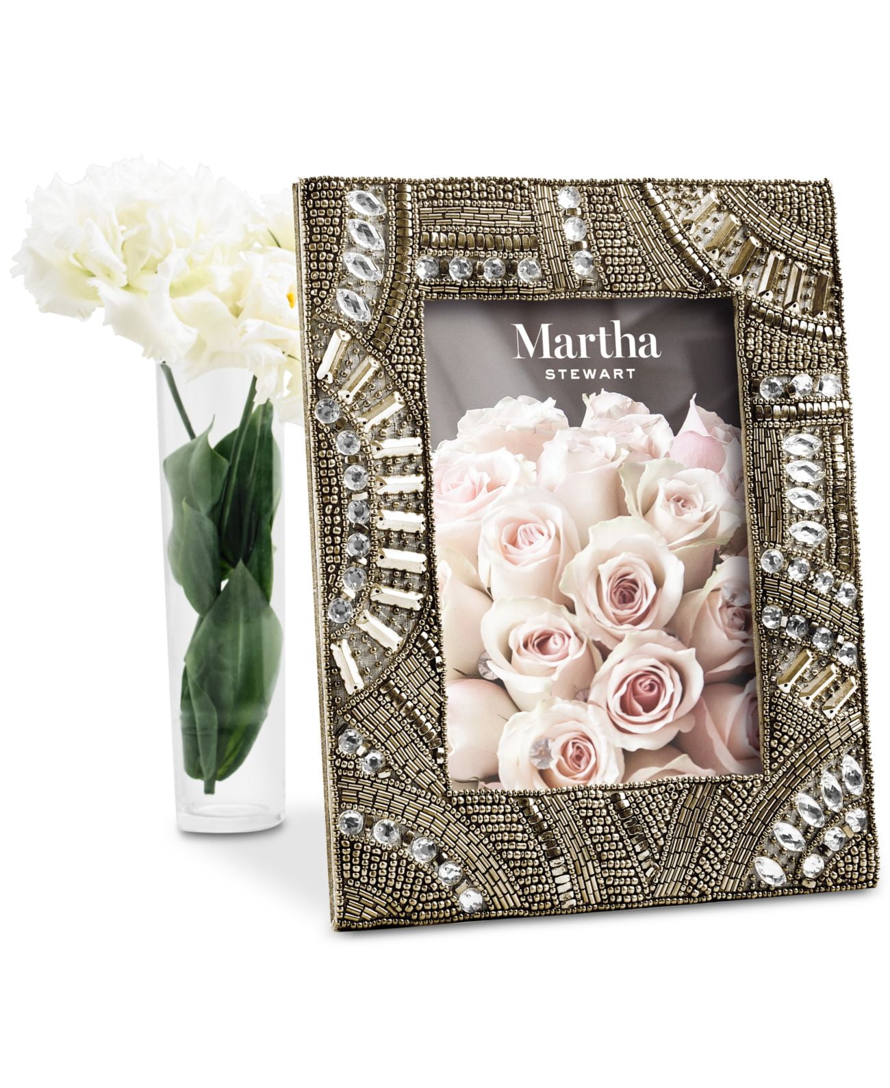 Martha Stewart Collection Slate Beaded Picture Frame - Walmart.com