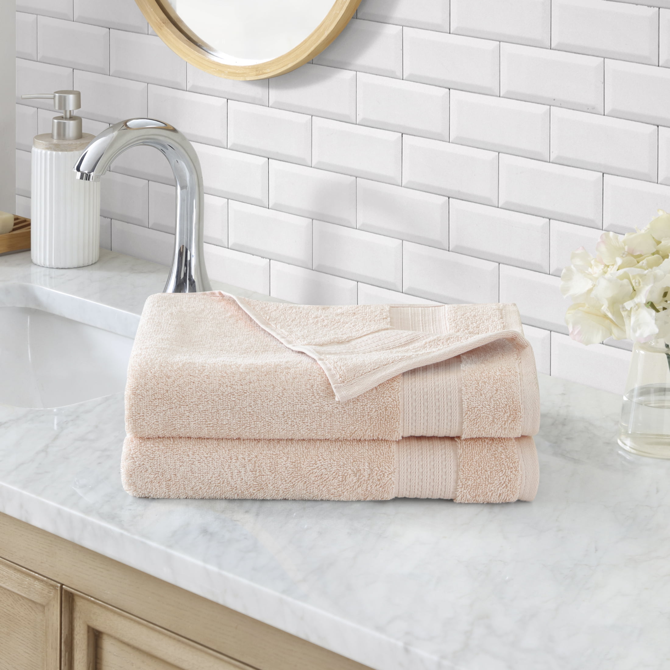 Martha Stewart Everyday 100% Cotton 500 GSM 2-Piece Solid Bath Towel ...