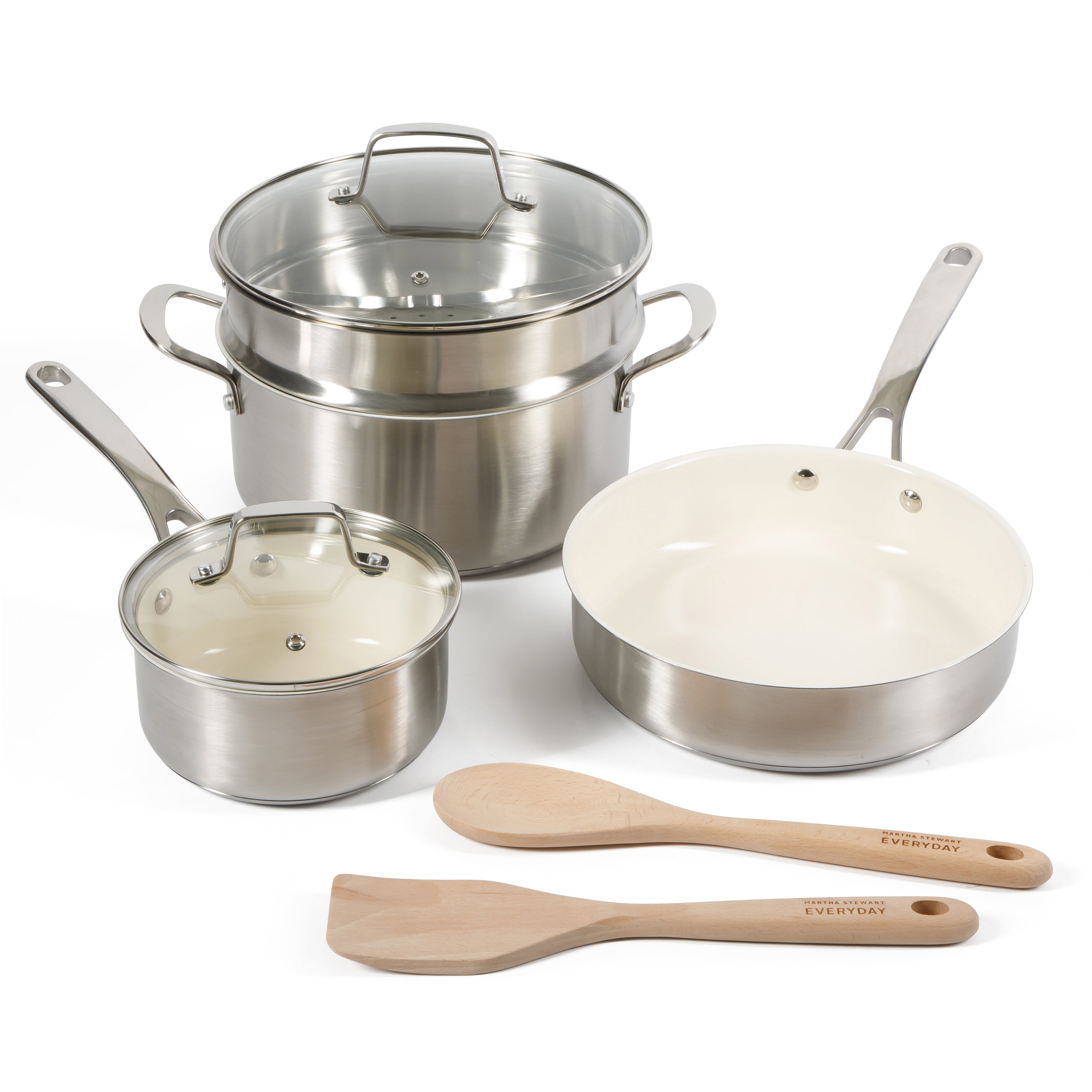 Martha Stewart Everyday 8-Piece Cookware Set With Kitchen Tools ...